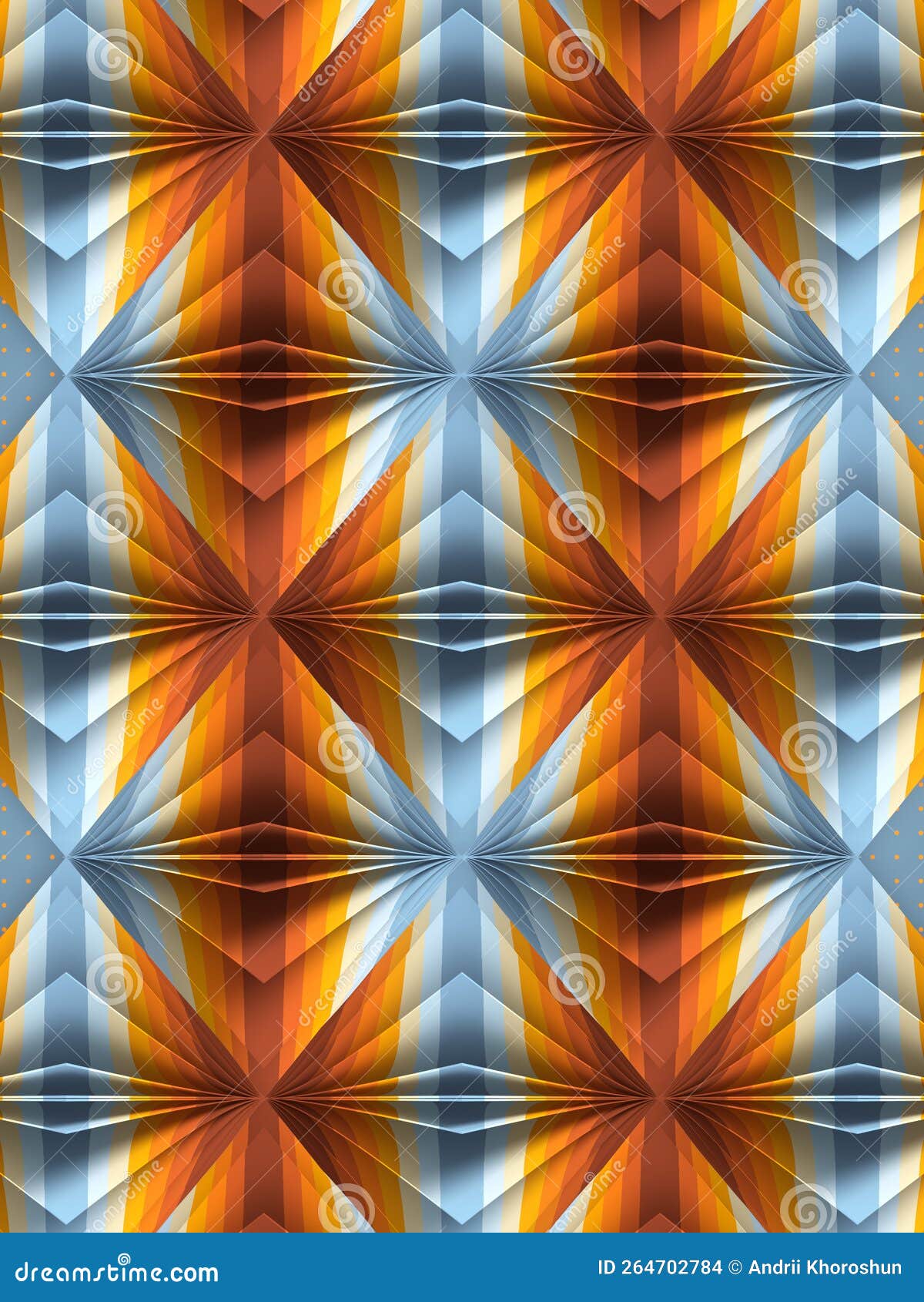Pattern of Flipping Pages with Staggered Striped Gradient. 3d Rendering ...