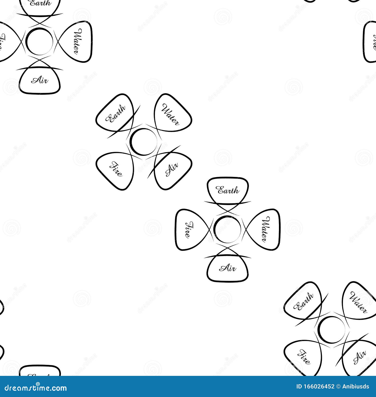Pattern from a Flower of Balance of Element Stock Vector - Illustration ...