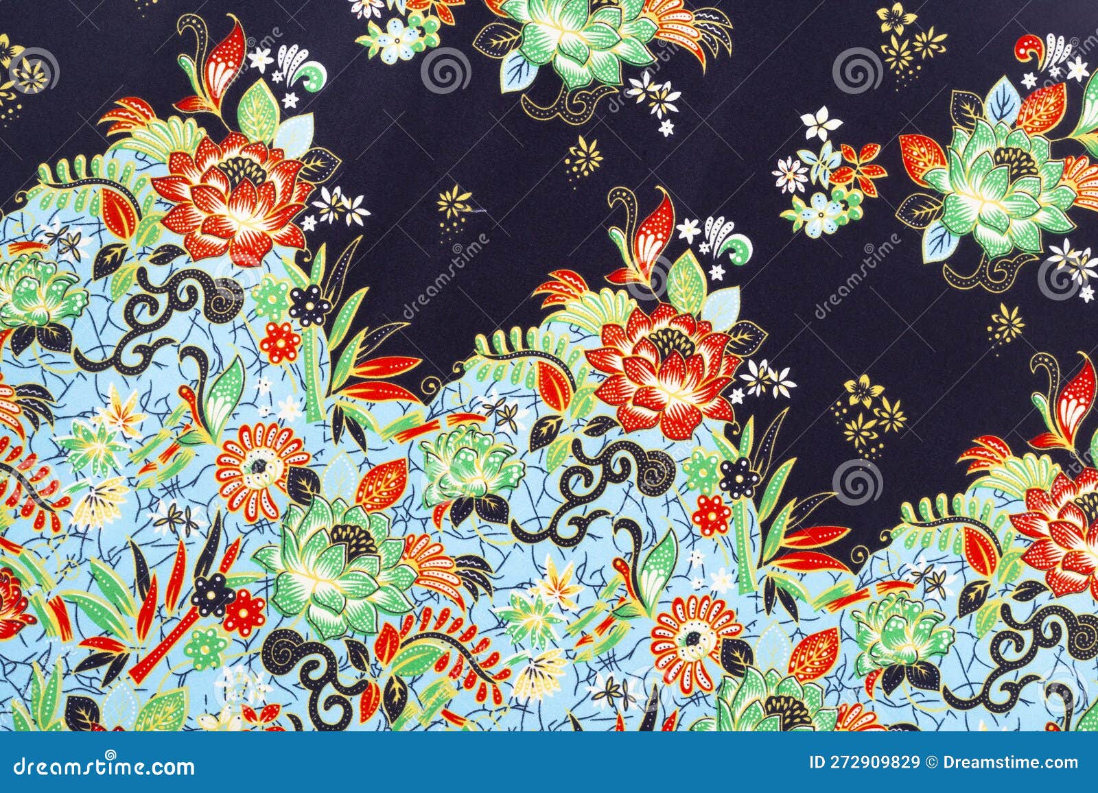 The Pattern of Flower on Batik Background Stock Image - Image of design ...