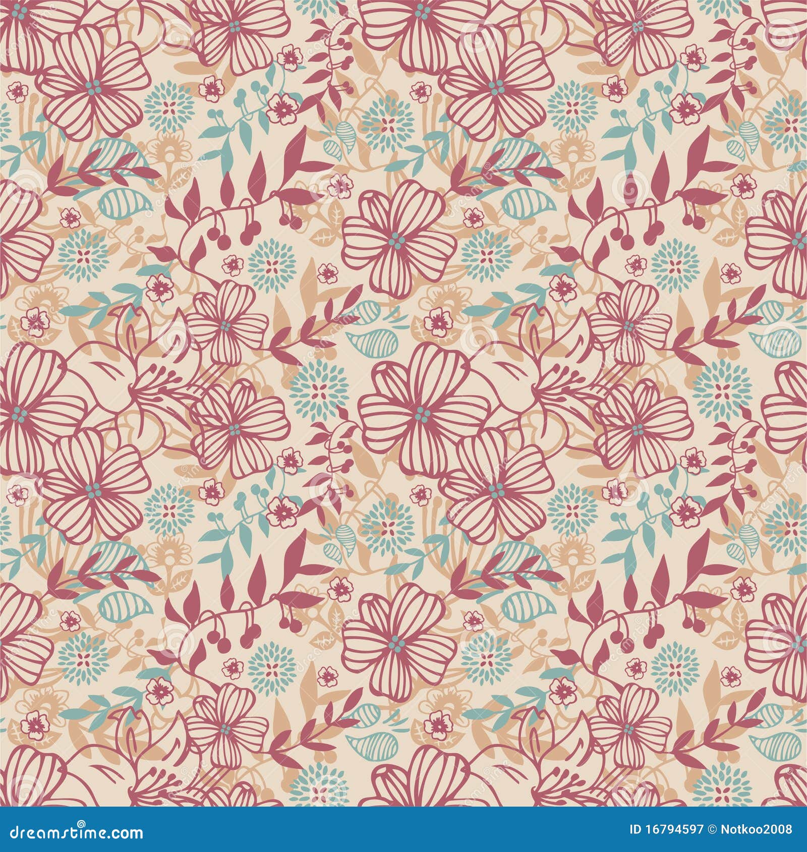 Pattern flower seamless stock vector. Illustration of nature - 16794597