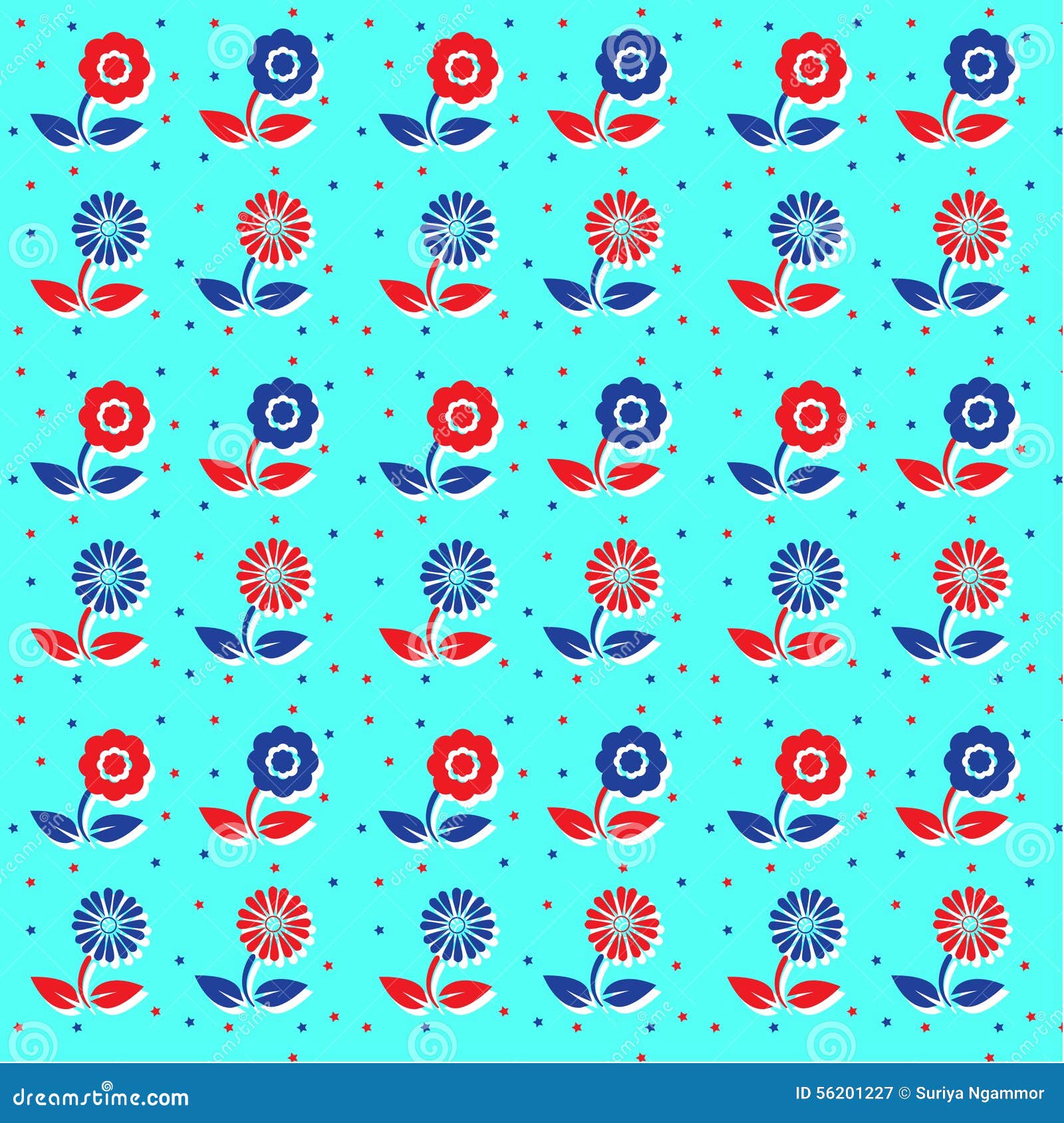 Pattern flower stock vector. Illustration of seamless - 56201227