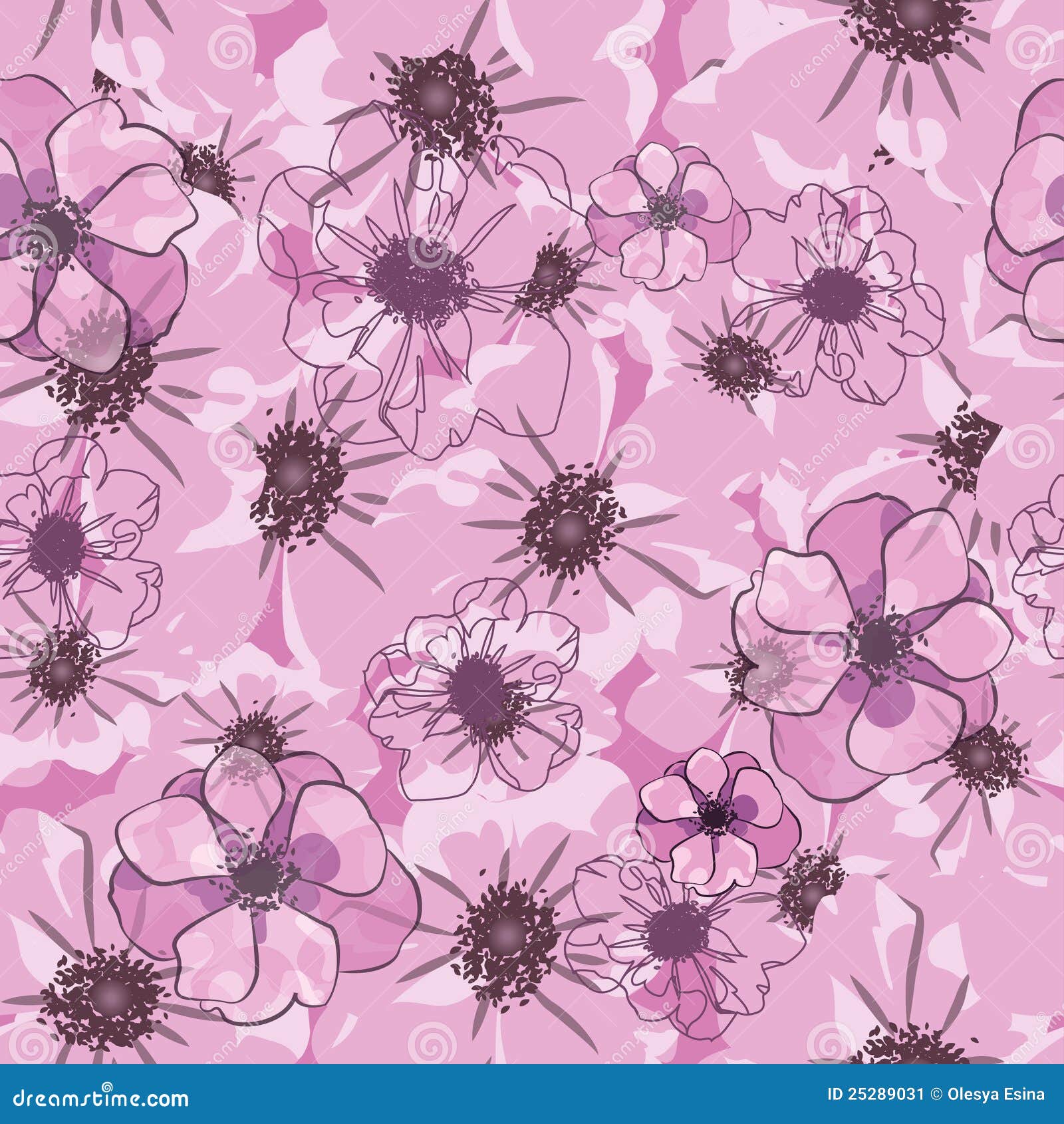 Pattern with flowers stock vector. Illustration of married - 25289031