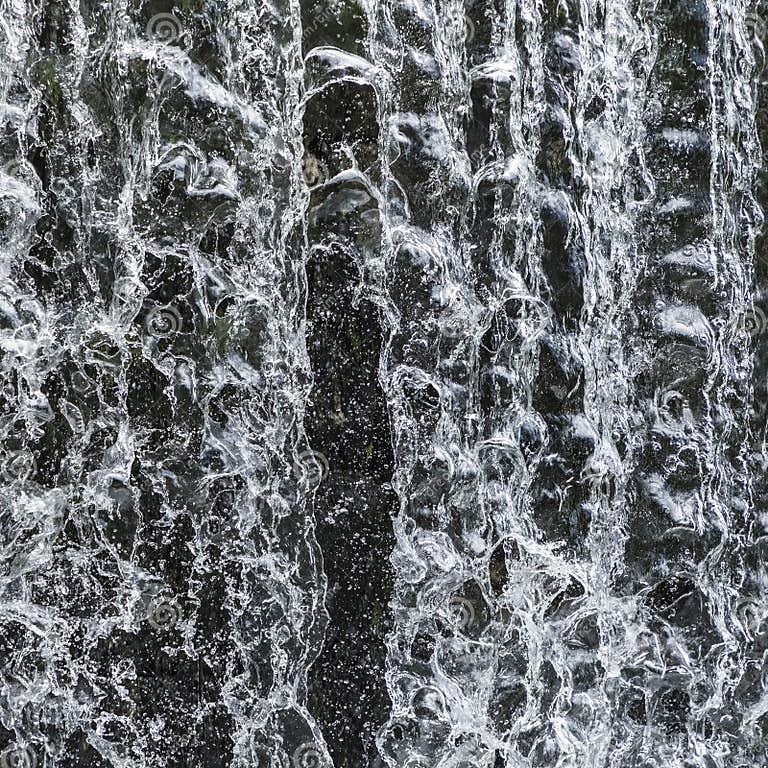 Pattern of Flowing Water at a Waterfall Stock Photo - Image of fresh ...