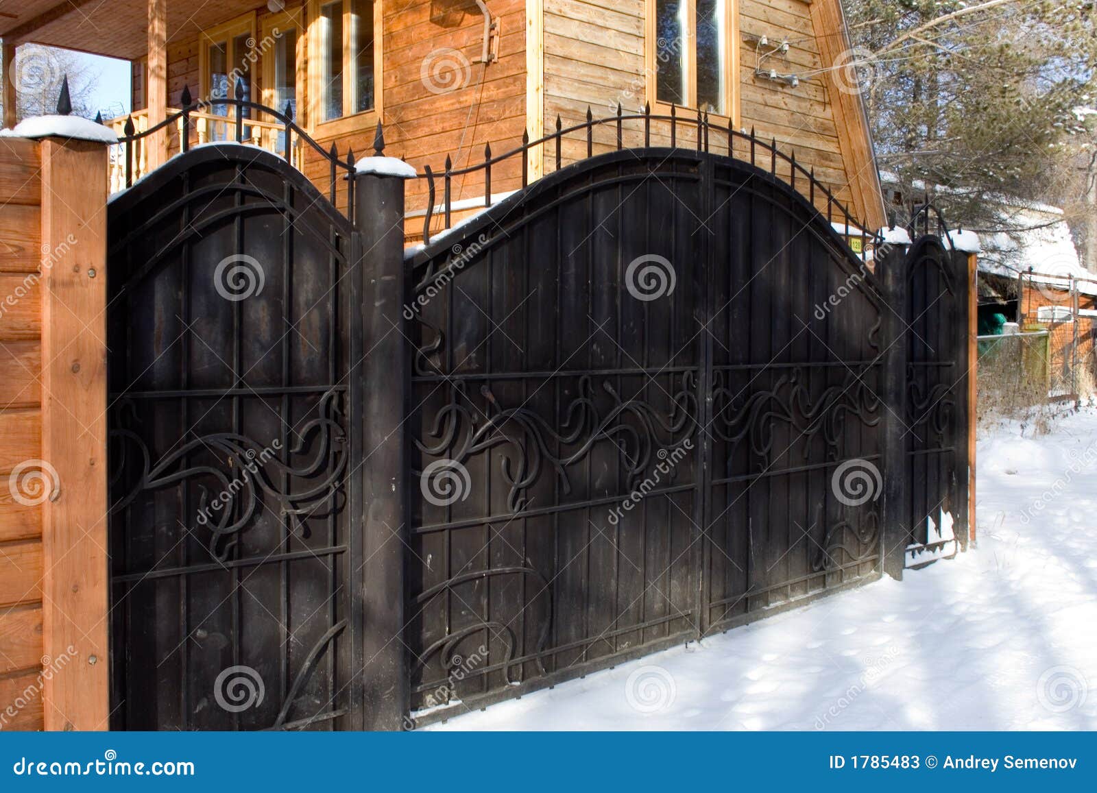 Pattern of forged gate stock image. Image of outdoors - 1785483