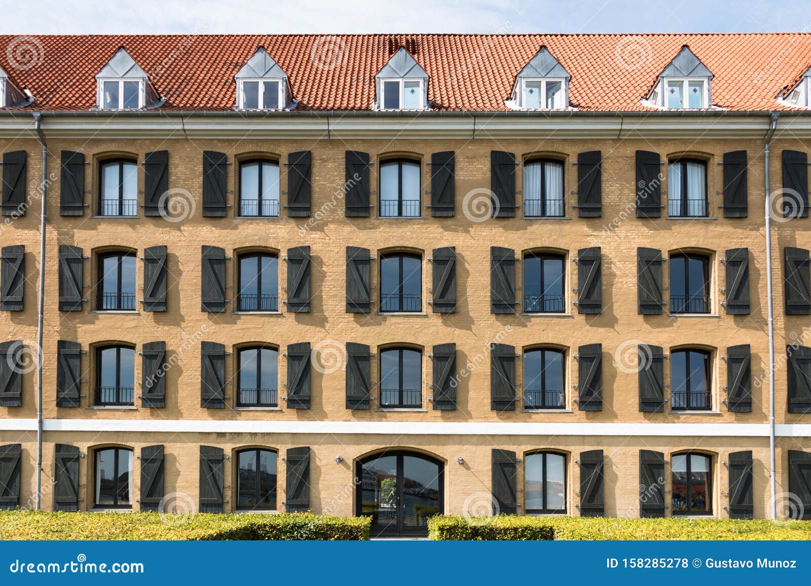 Pattern Formed by Multiple Open Windows with Shutters in a Large ...