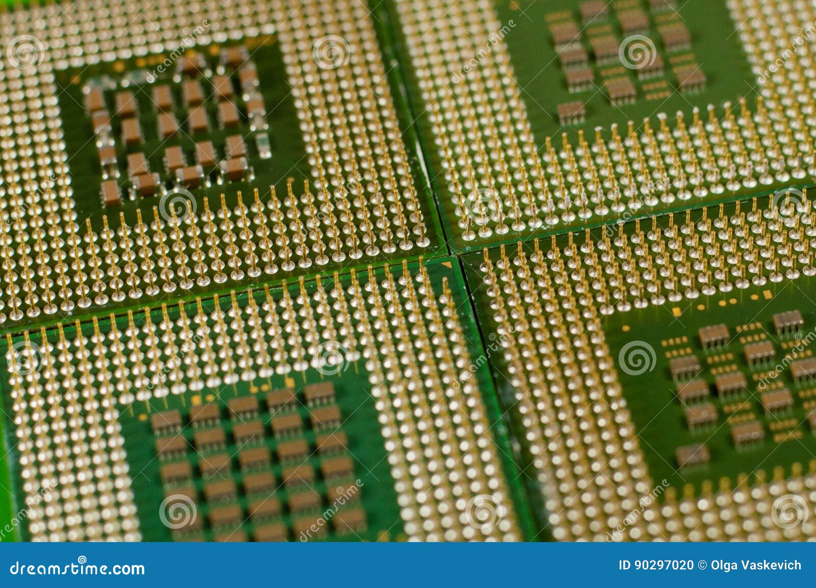 Pattern of Four Microprocessors Stock Photo - Image of element ...