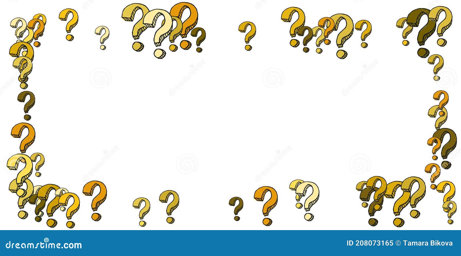 Pattern Frame Cartoon Questions Marks Stock Vector - Illustration of ...