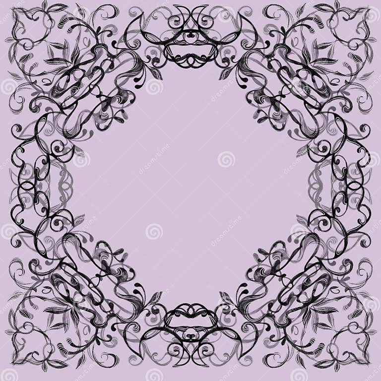 Pattern for frame stock illustration. Illustration of drawing - 61961729