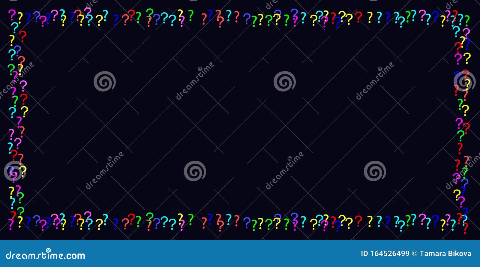 Rainbow Of Question Marks - Generative AI Royalty-Free Cartoon ...