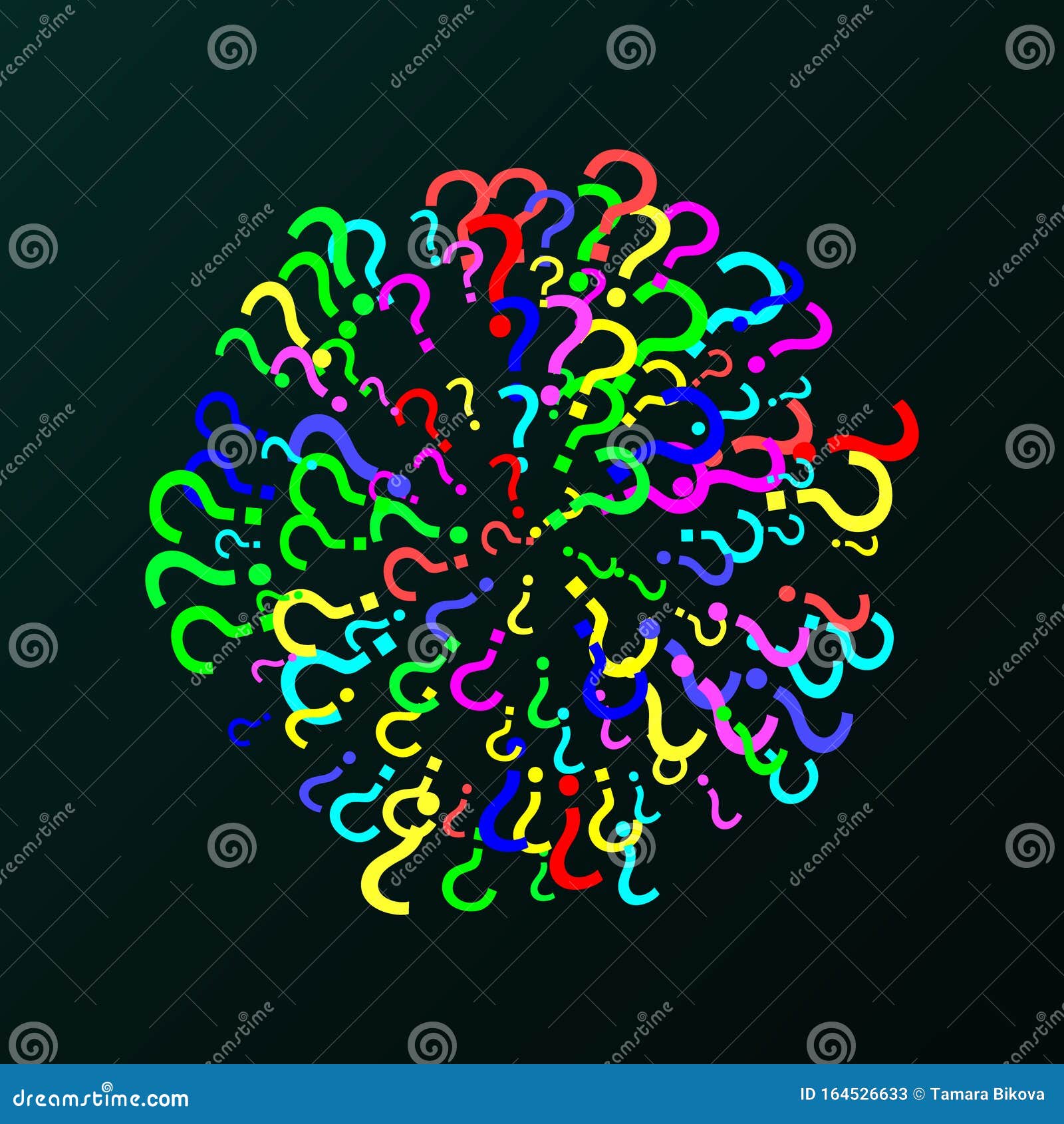 Pattern Frame of Question Marks Stock Illustration - Illustration of ...