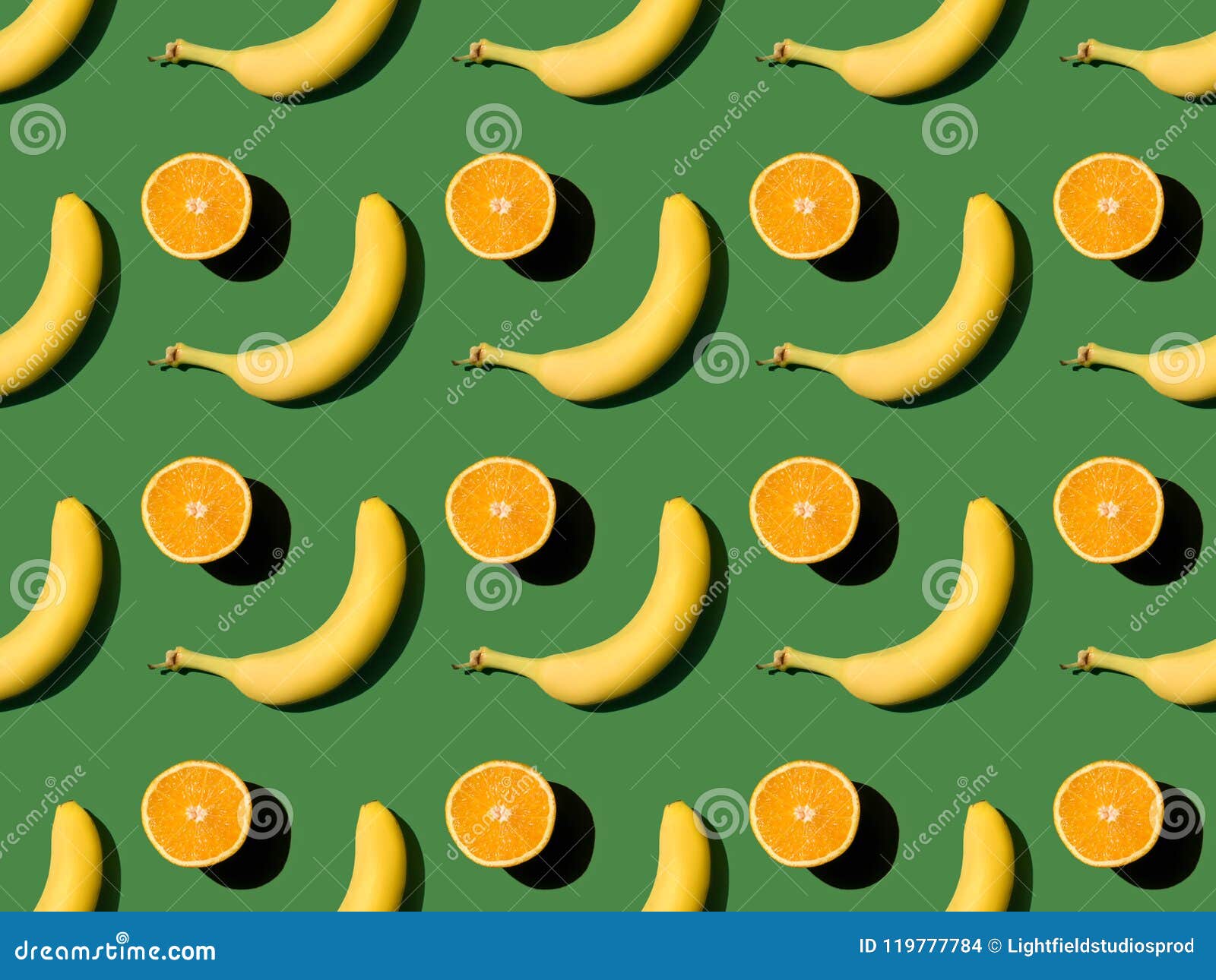 Pattern with Bananas and Oranges Stock Photo - Image of oranges, ripe ...