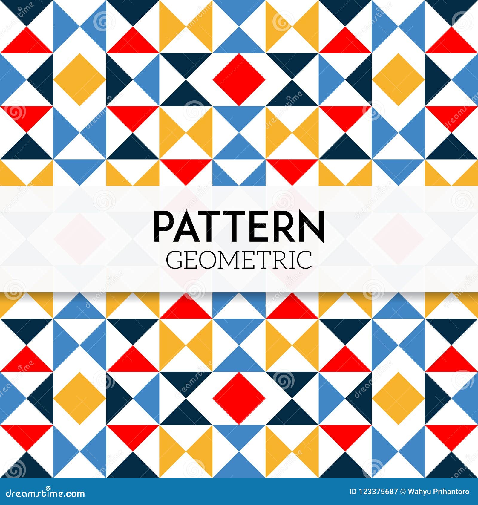 Pattern Geometric Background Retro Color Modern Trend Stock Vector ...