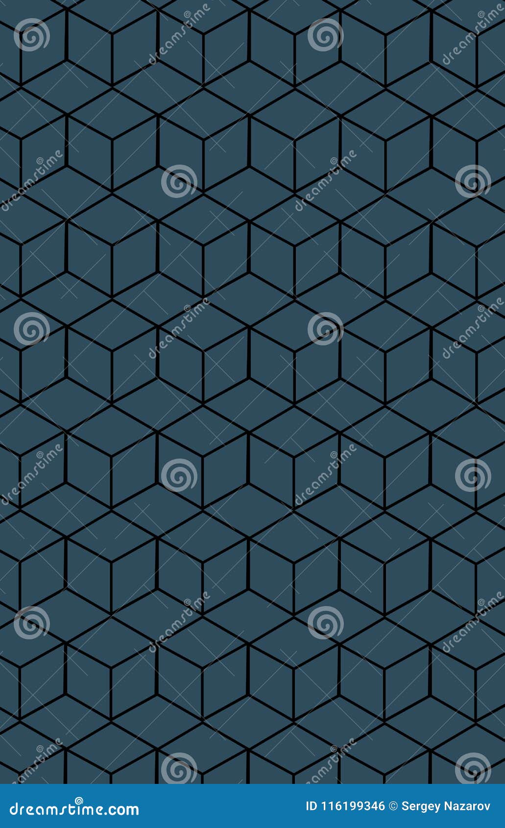 Pattern with Geometric Cube Pattern. Stock Illustration - Illustration ...