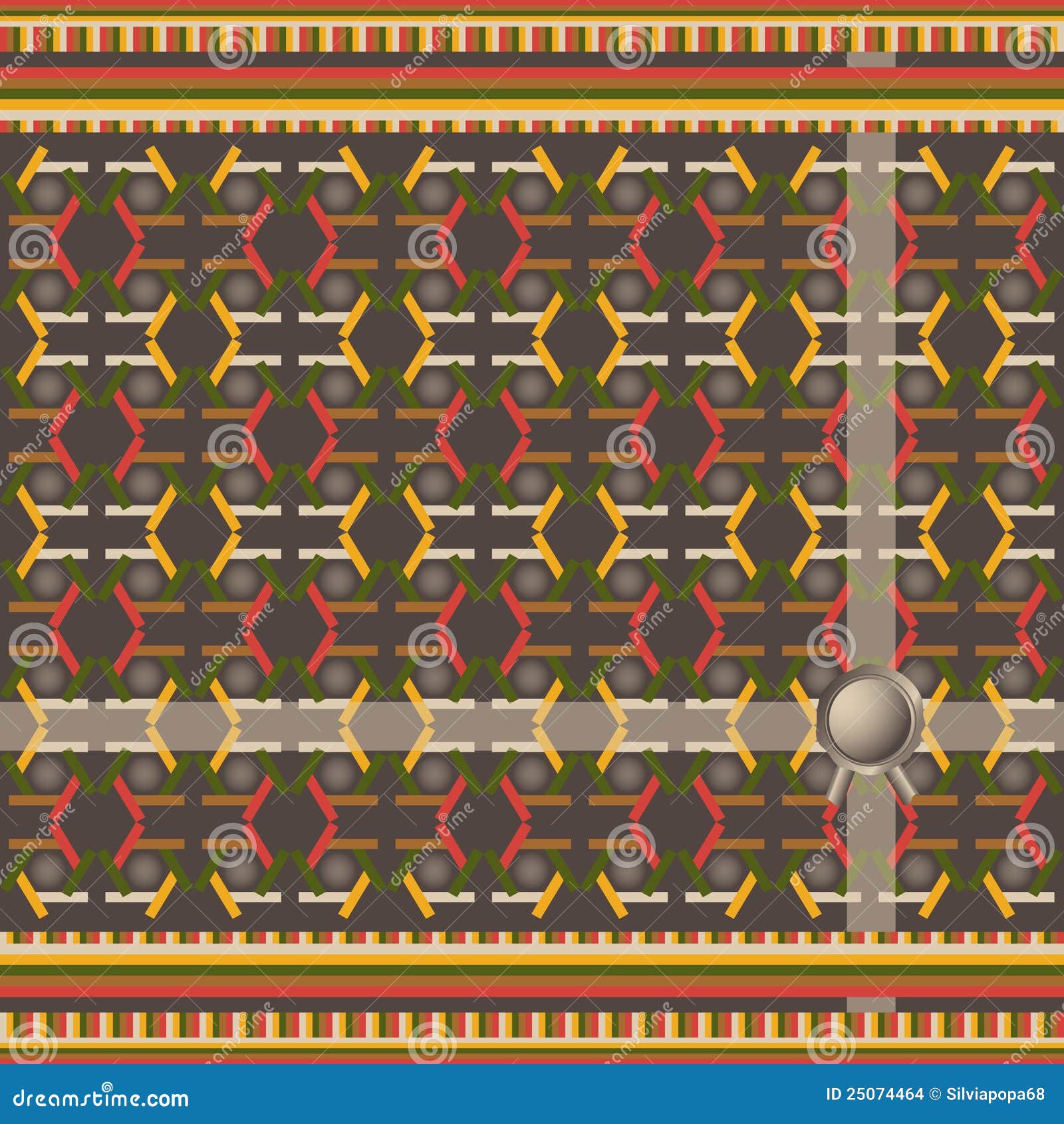 Pattern with Geometric Decorative Motives Stock Vector - Illustration ...