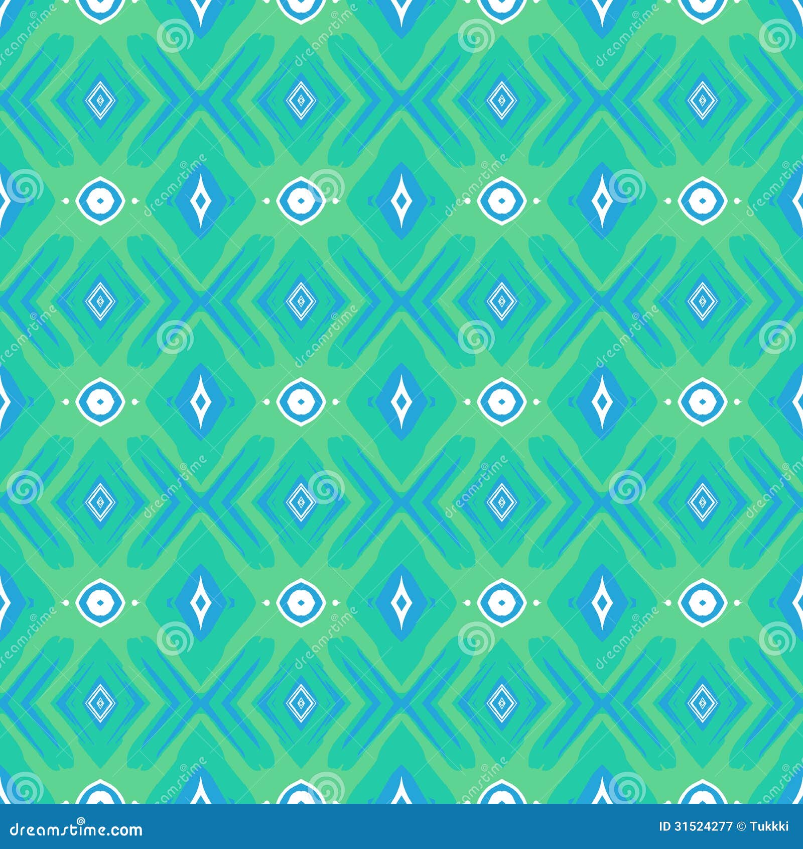 Pattern with Geometric Forms in Mint Green Stock Vector - Illustration ...