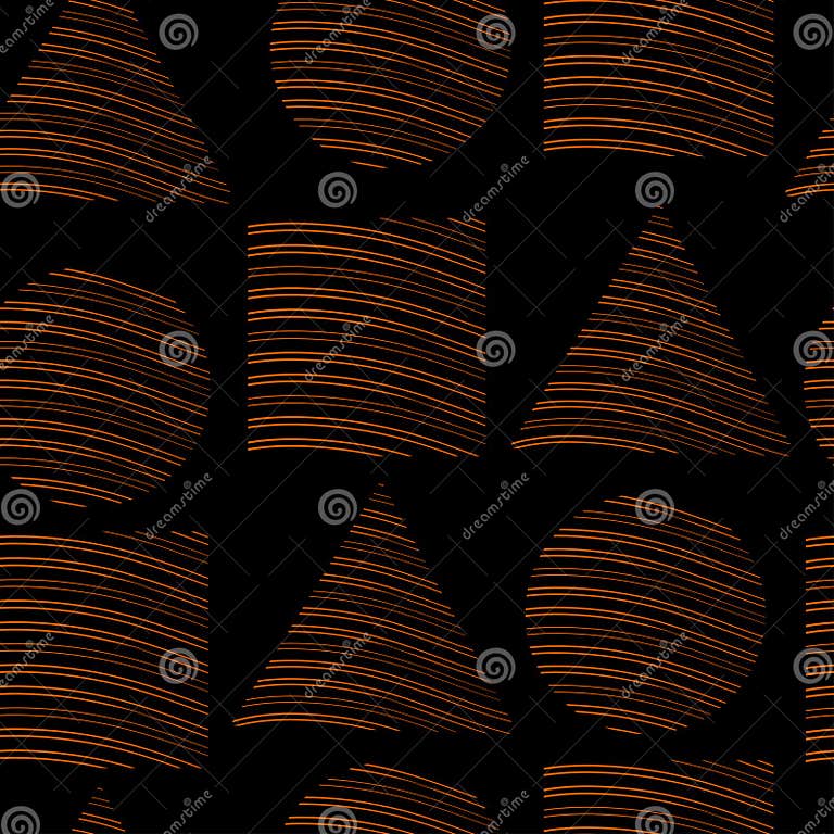 Pattern of Geometric Shapes in Thin Strip Stock Vector - Illustration ...