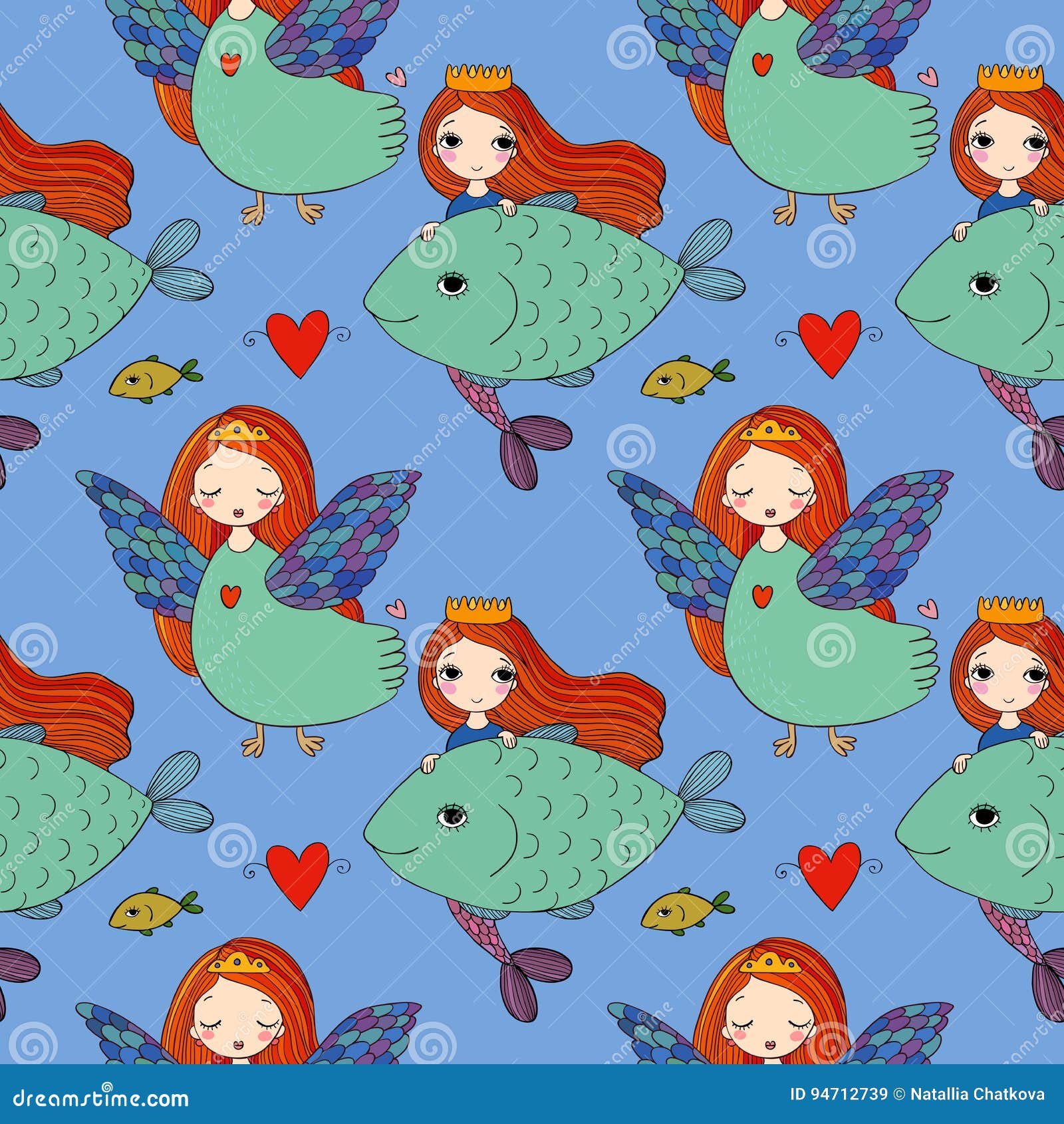 Girl Sirin. Mythological Bird. Russian Folklore. Vector | CartoonDealer ...