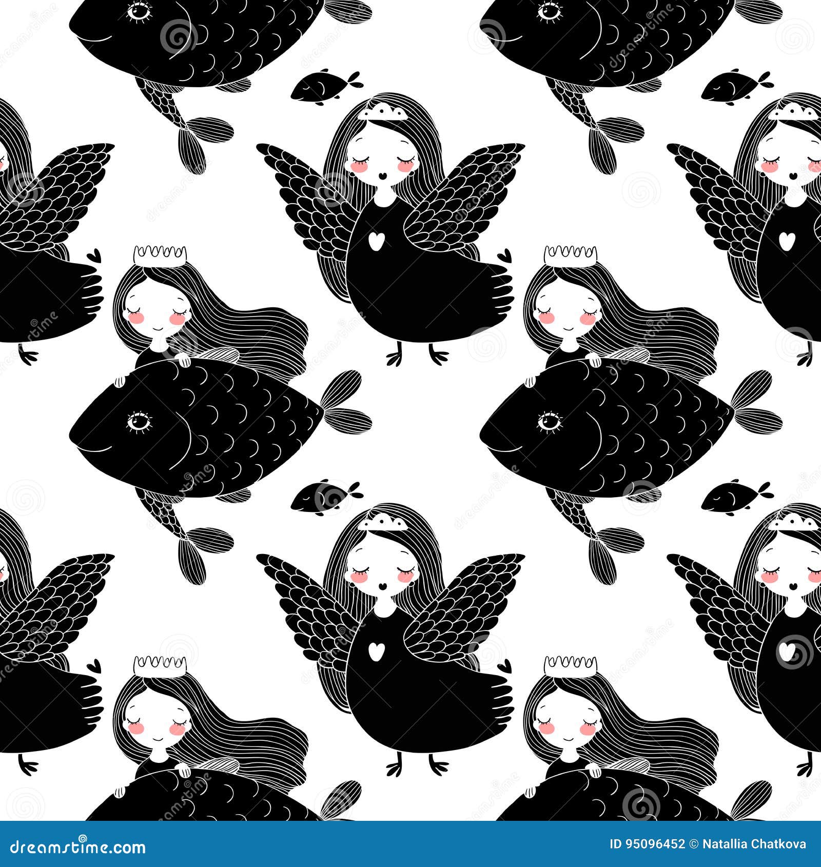 Girl Sirin. Mythological Bird. Russian Folklore. Vector Illustration ...