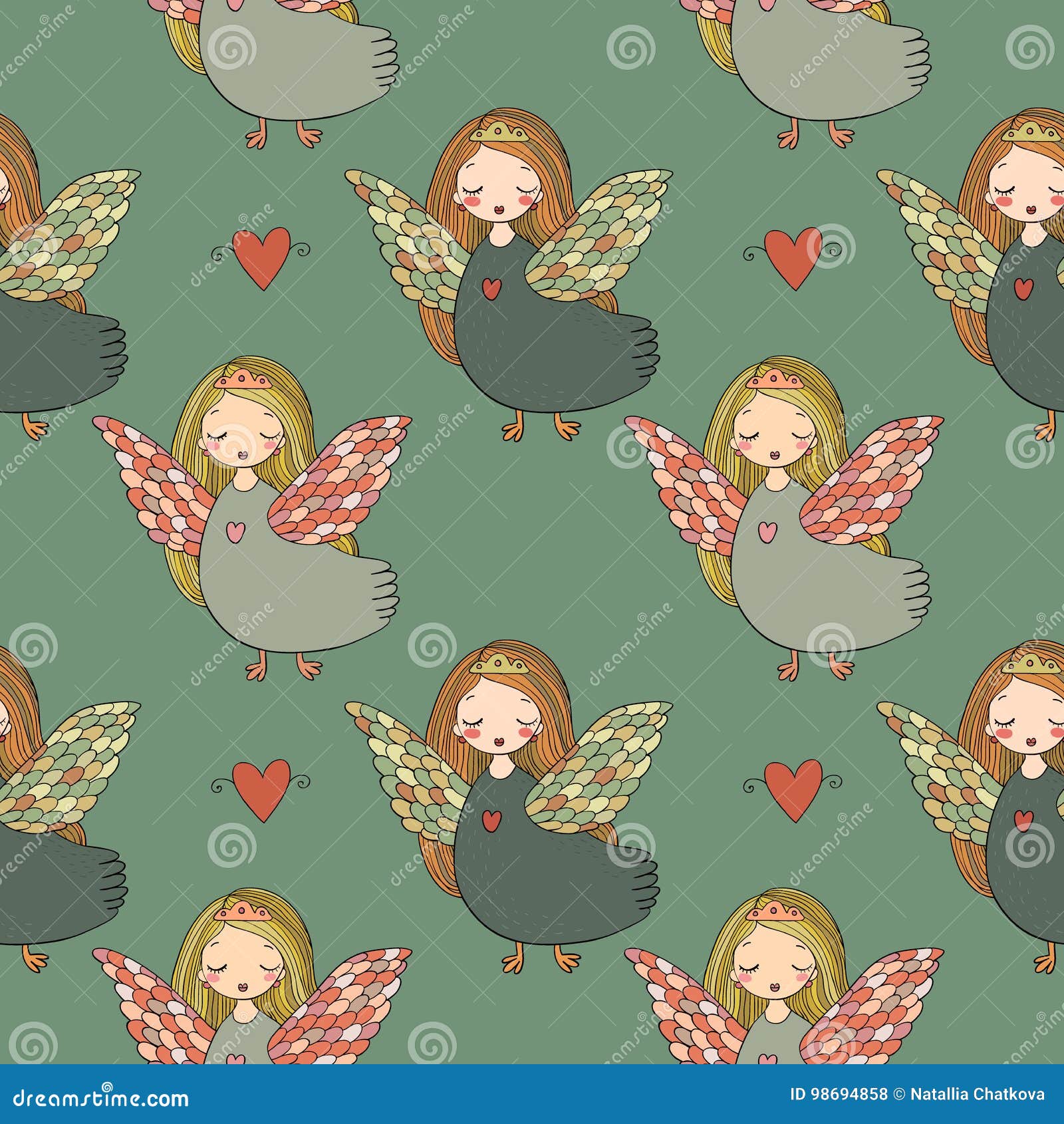 Girl Sirin. Mythological Bird. Russian Folklore. Vector Illustration ...