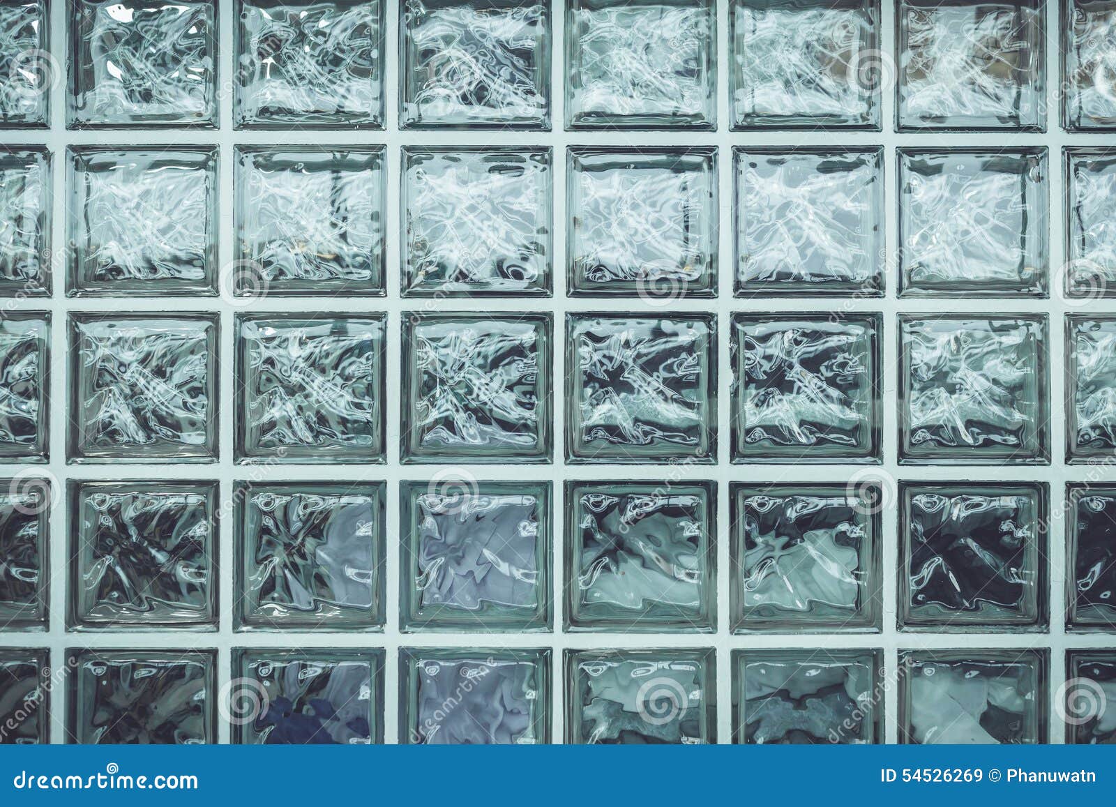Pattern of Glass Block Wall for Background Stock Image - Image of gloss ...