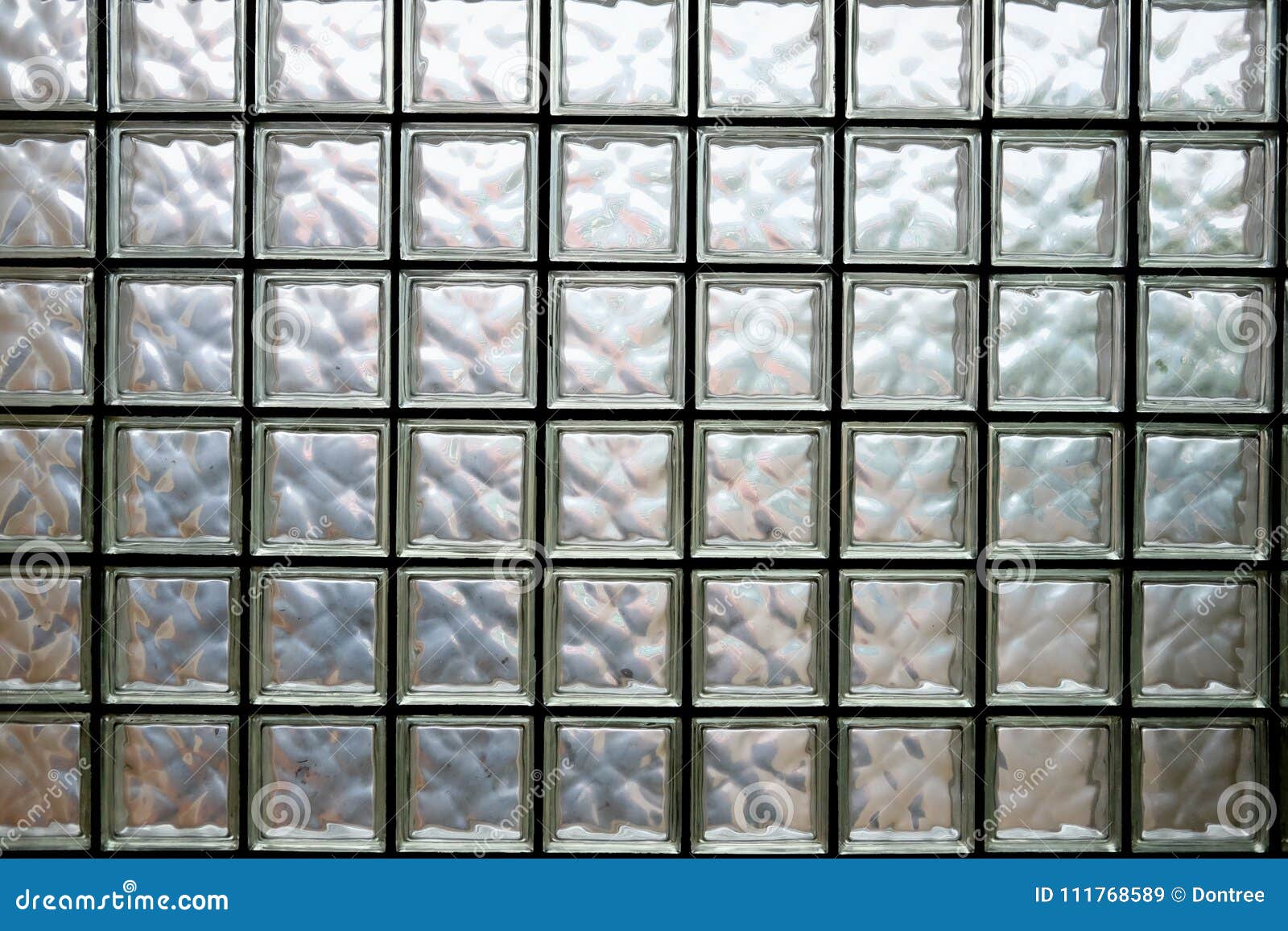 Pattern of Glass Block Wall Stock Image - Image of office, interior ...