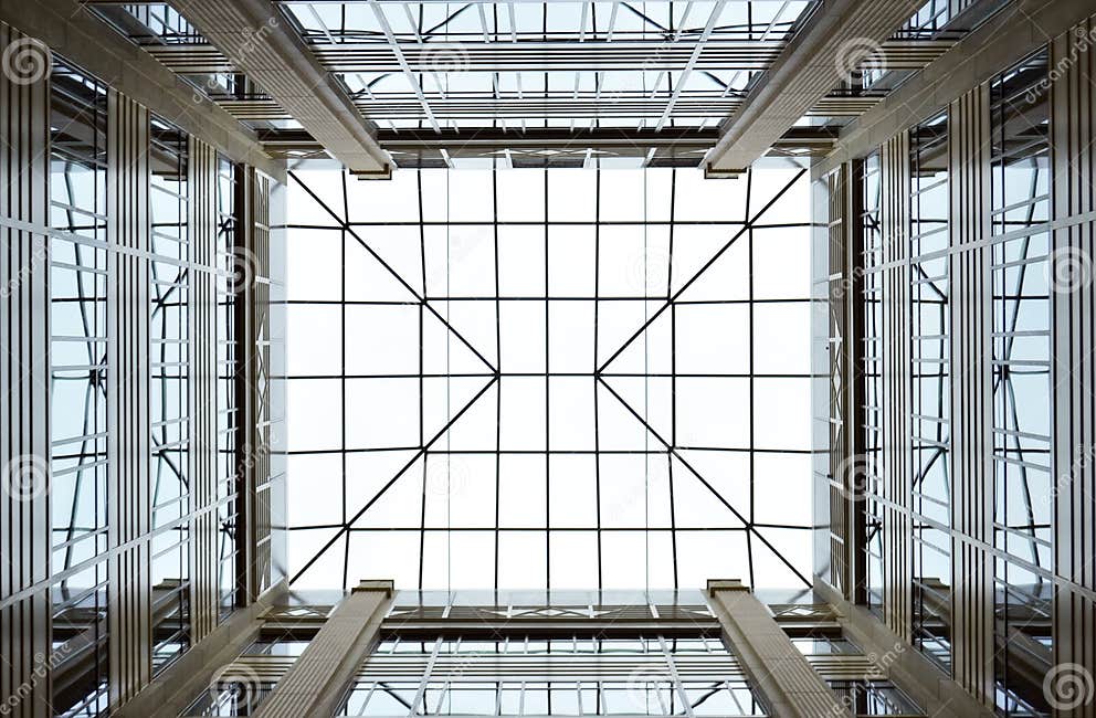 Pattern glass ceiling stock photo. Image of glass, interior - 98155656