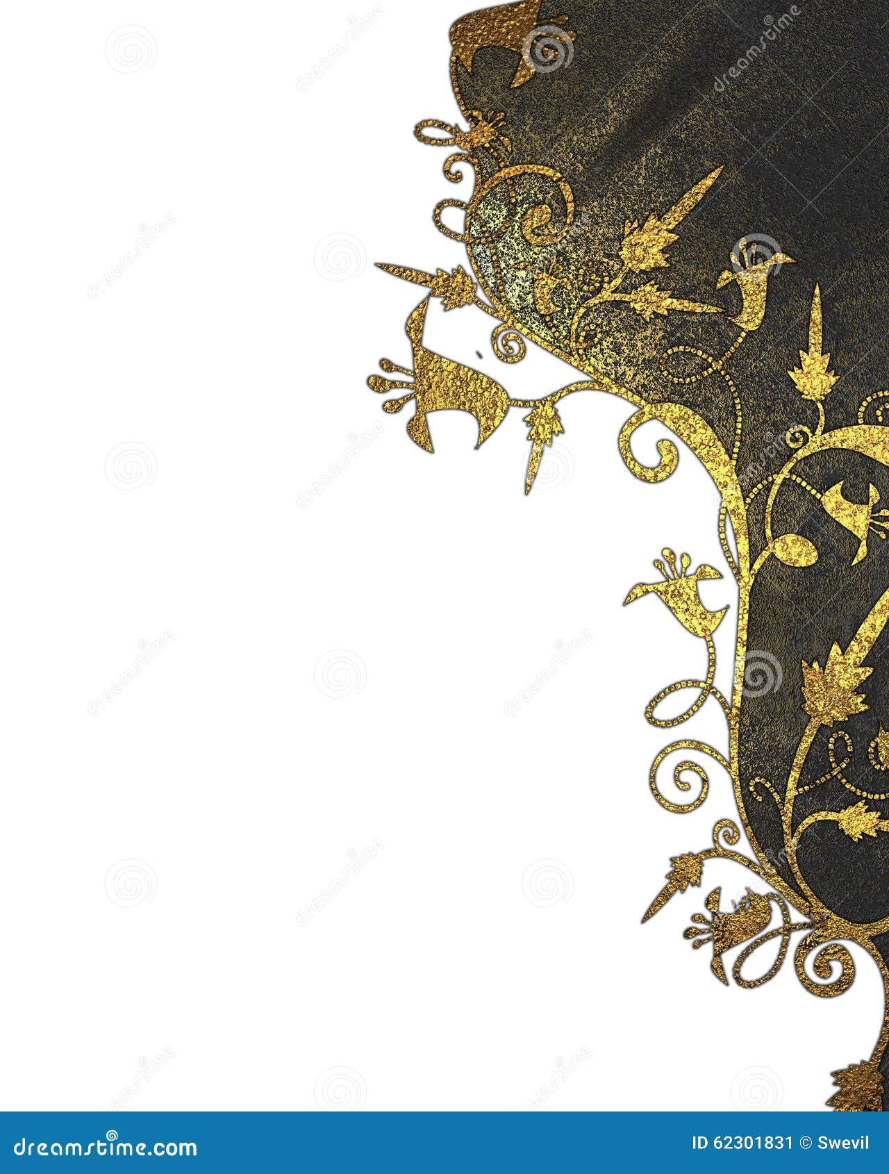 The Pattern of the Gold Plant. Element for Design. Template for Design ...