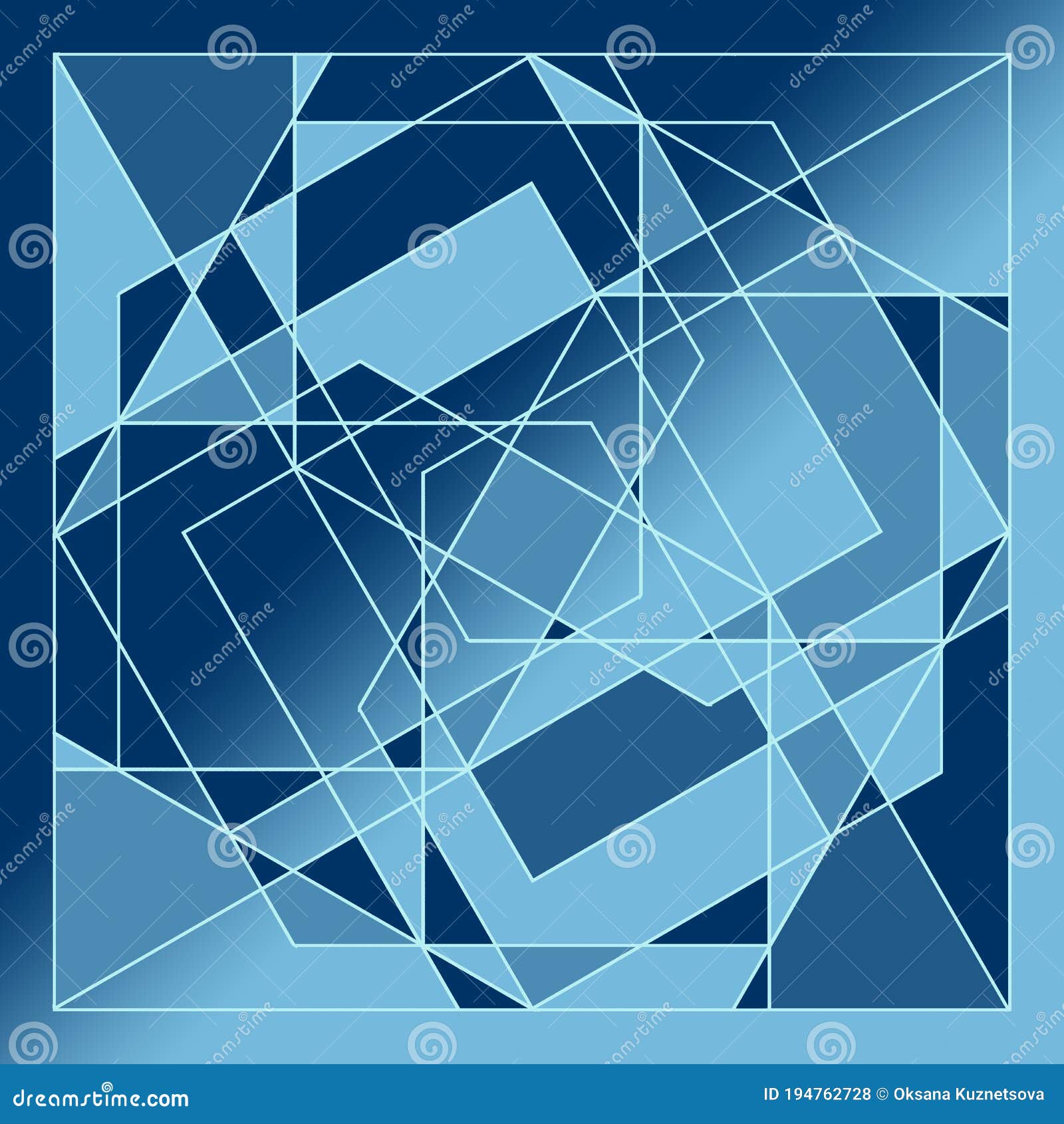 Pattern on the Gradient. Drawing for a Stained-glass Window. Content ...