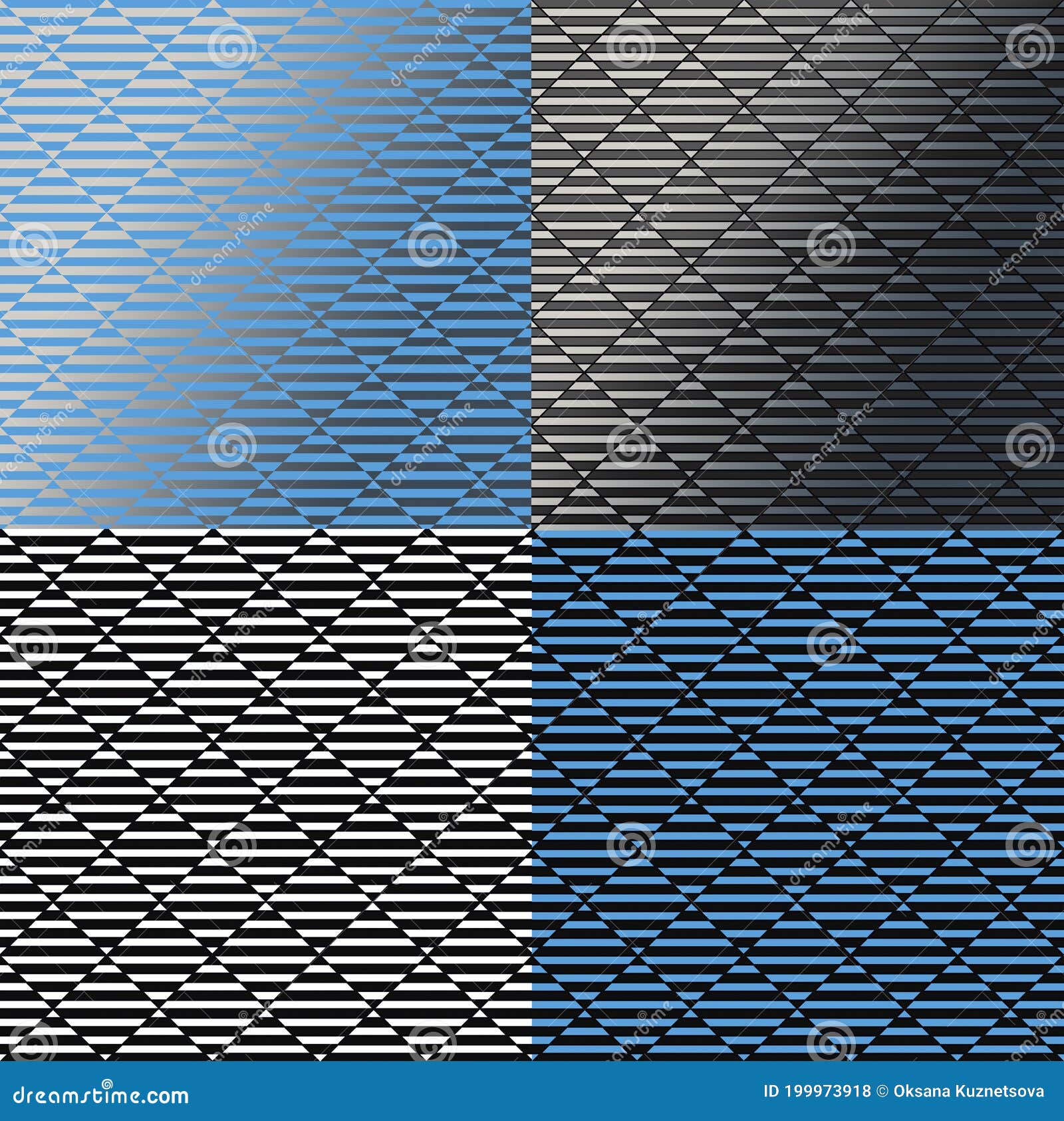 Pattern on the Gradient. Optical Illusion Pattern. Blue Base. Content ...