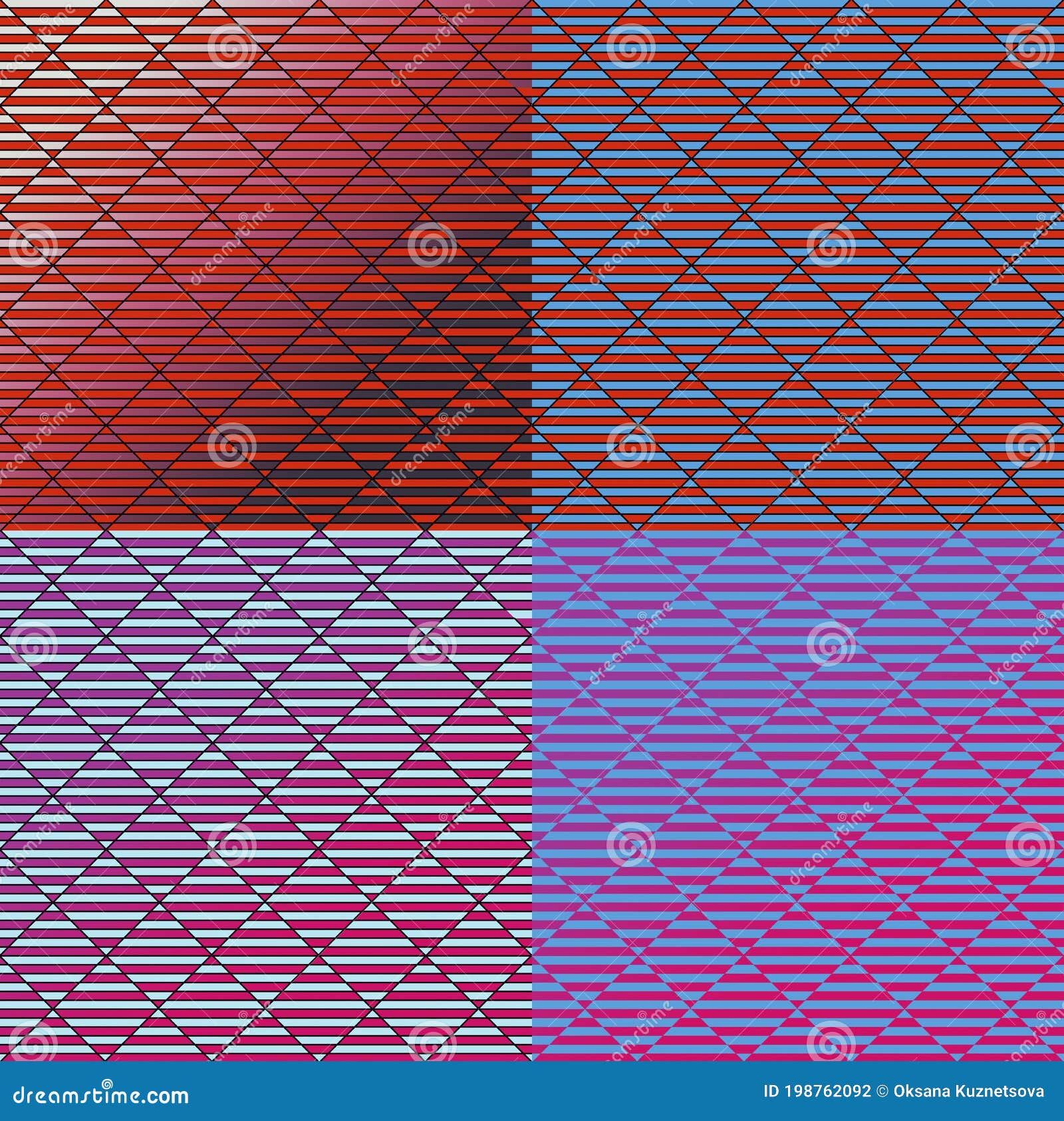 Pattern on the Gradient. Optical Illusion Pattern. Lilac Red Base ...