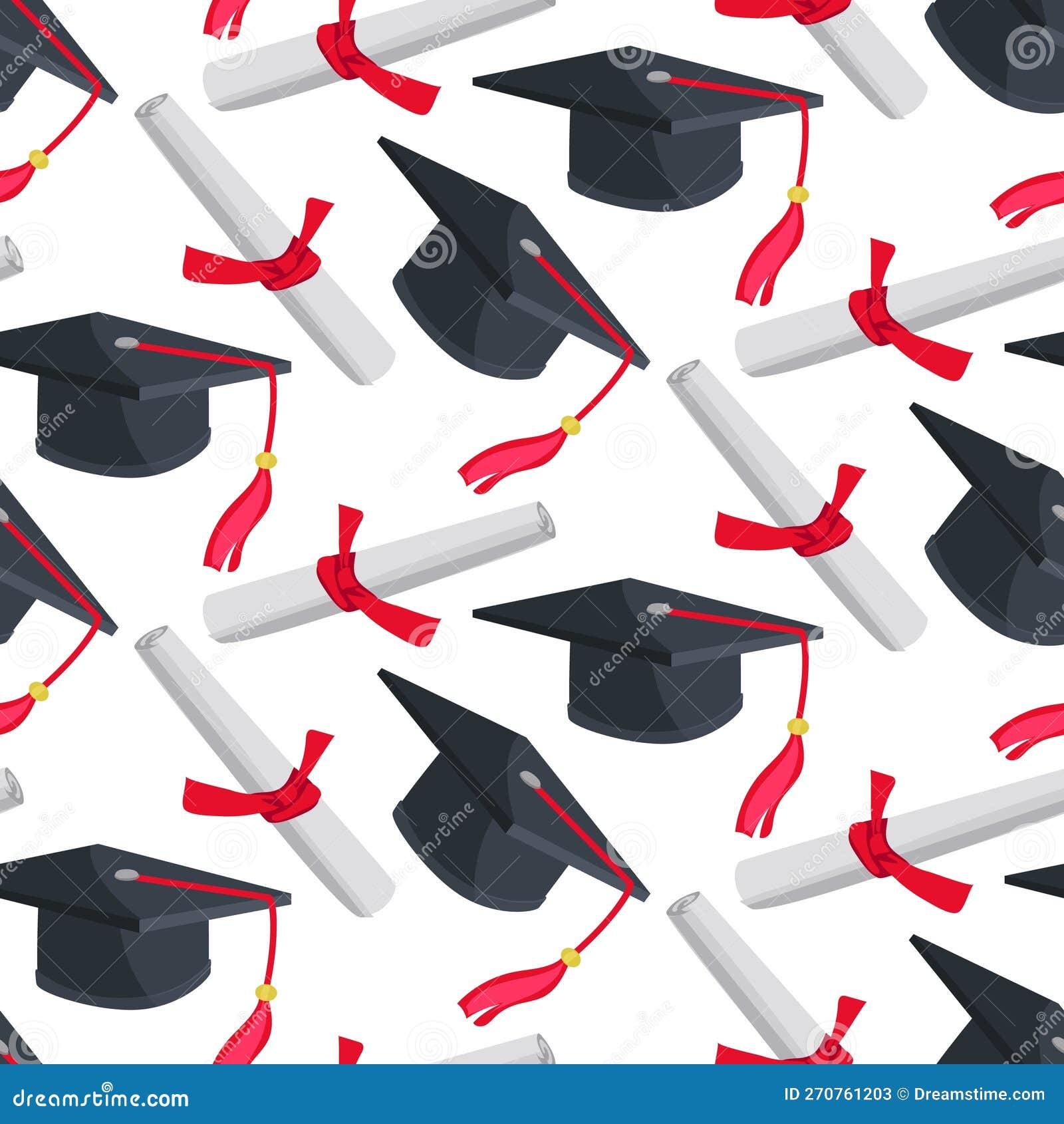 A Pattern of Graduation Hats and Diplomas for Graduating from High ...
