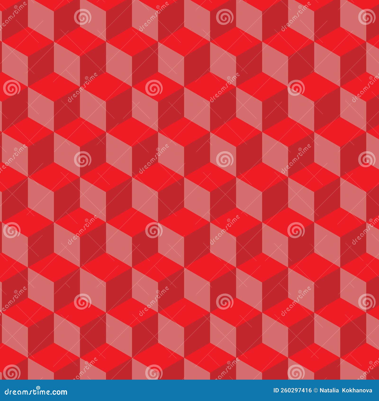 Pattern Graphic Drawing of Rhombuses in Red Color. Vector Seamless ...