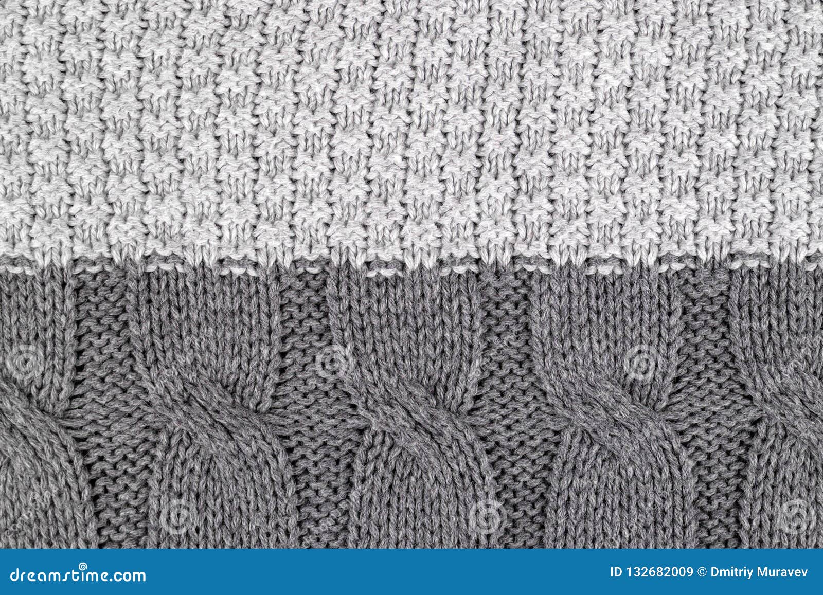 Pattern by Gray Knitting Wool Yarn Texture, Kraft Handmade Stock Image ...