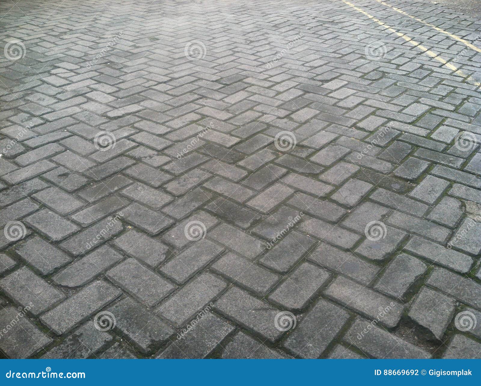 Pattern of Gray Paving Block Road Stock Photo - Image of pathway ...