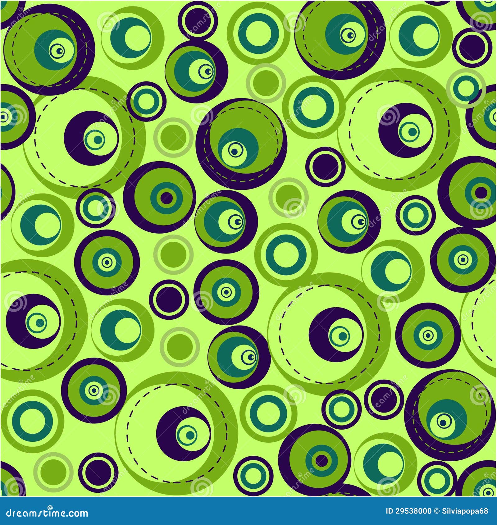 Pattern with Green & Blue Circles Stock Vector - Illustration of ...