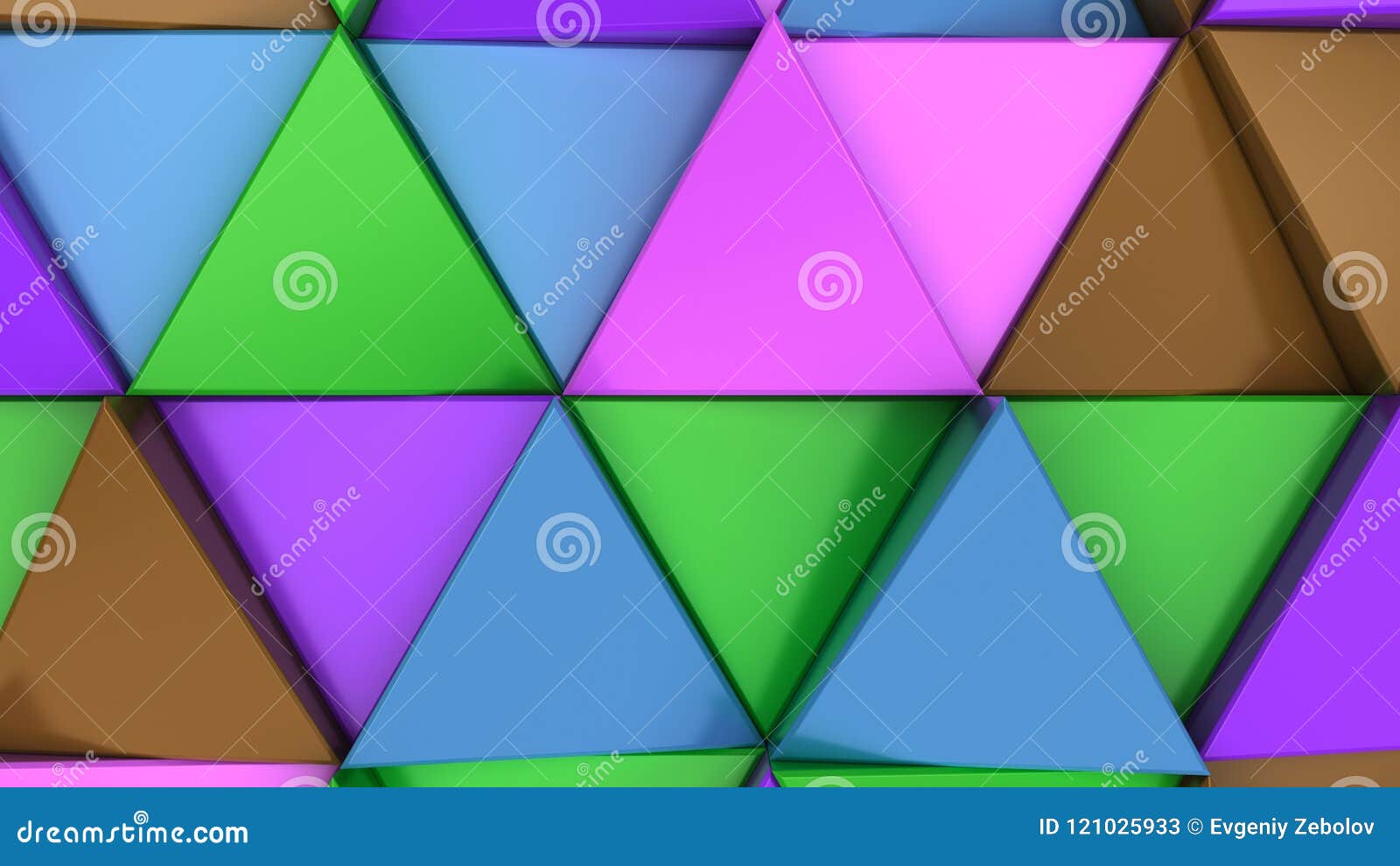 Pattern of Green, Brown, Purple and Blue Triangle Prisms Stock ...