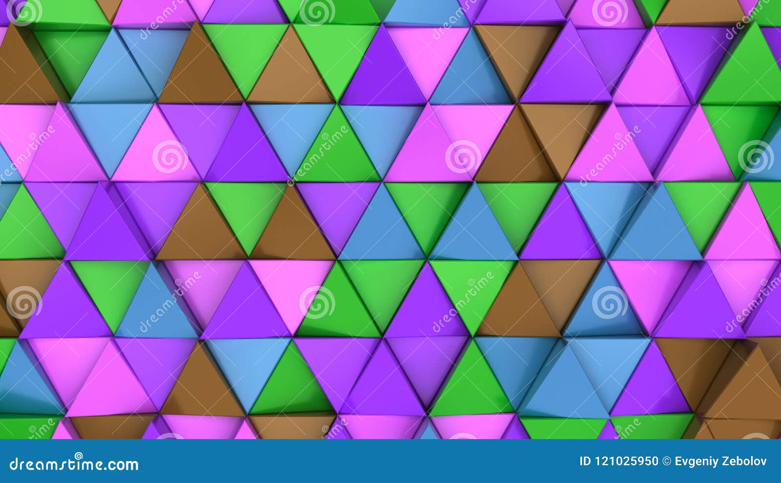 Pattern of Green, Brown, Purple and Blue Triangle Prisms Stock ...