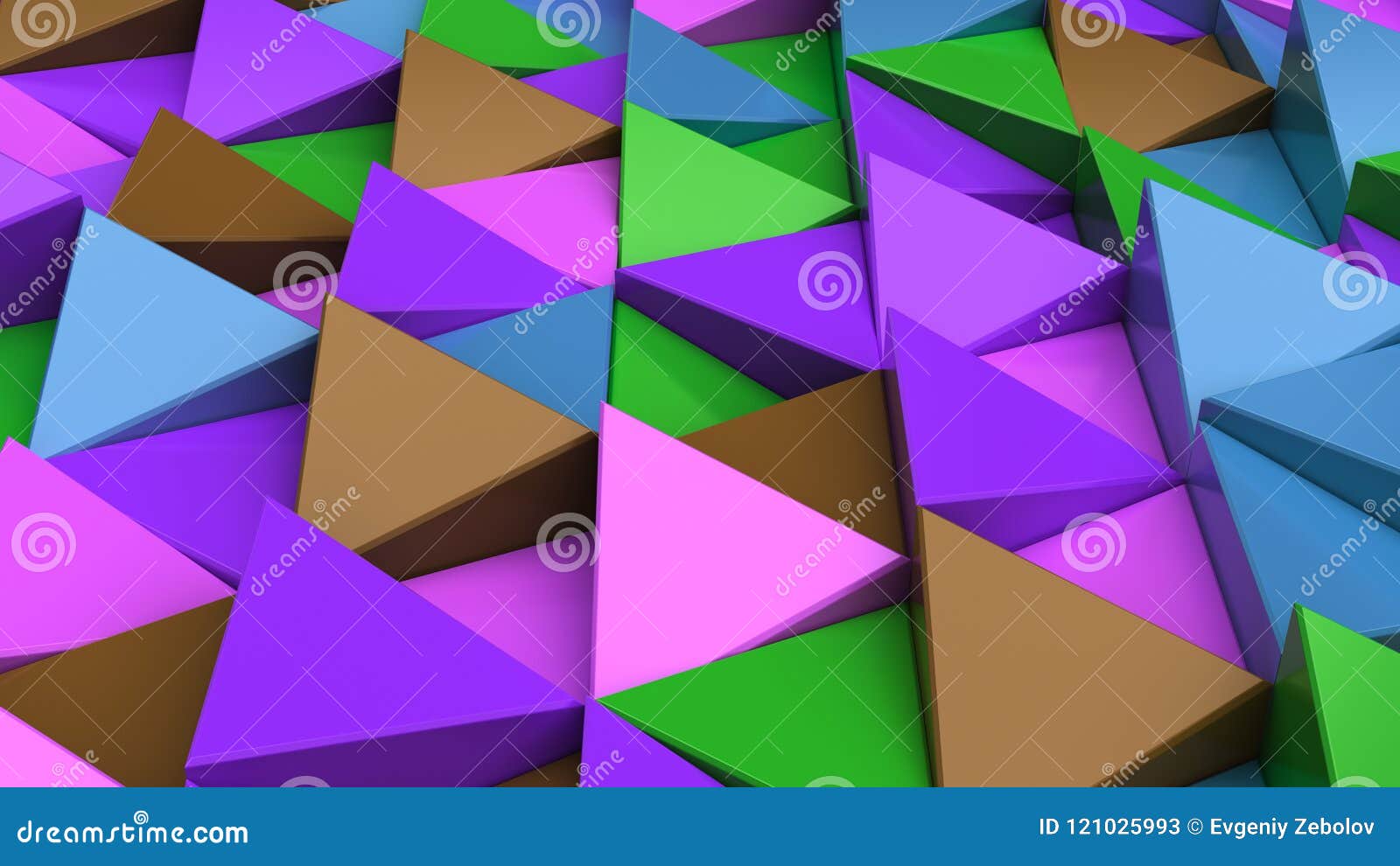 Pattern of Green, Brown, Purple and Blue Triangle Prisms Stock ...