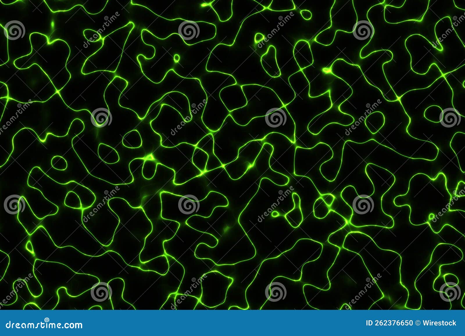 Pattern of Green Cells on Black Background Stock Photo - Image of ...