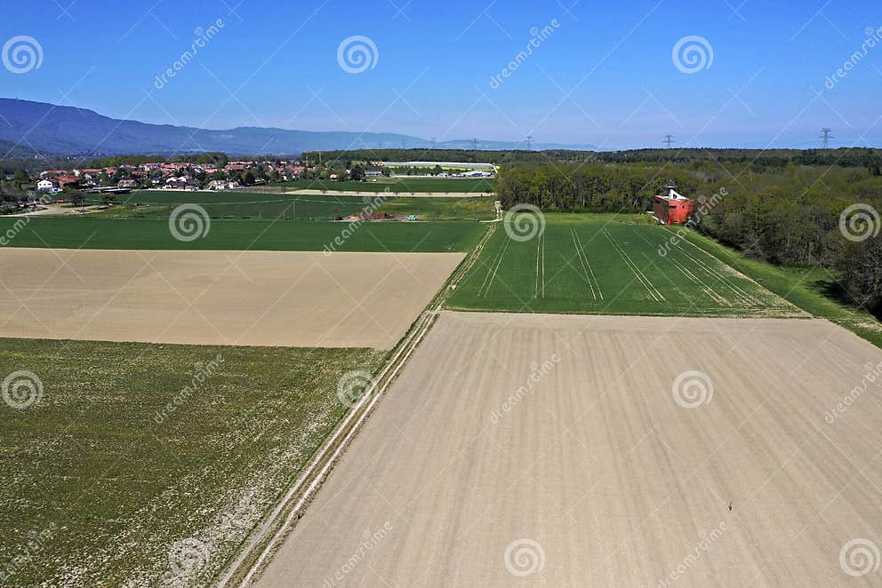 Green and fallow fields stock photo. Image of cultivation - 183056456