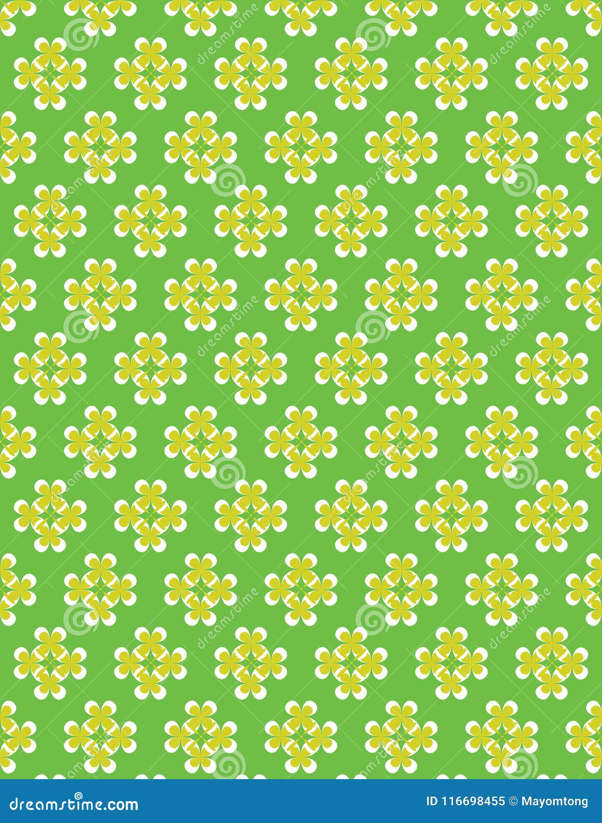 Pattern green flowers stock vector. Illustration of geometric - 116698455