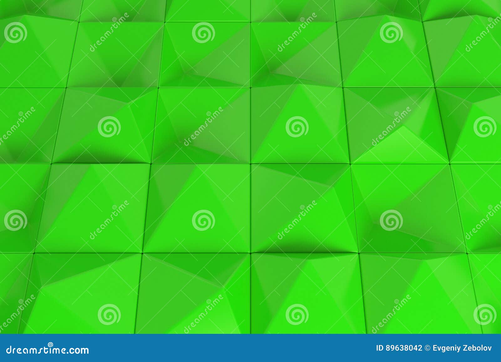 Pattern of Green Pyramid Shapes Stock Illustration - Illustration of ...