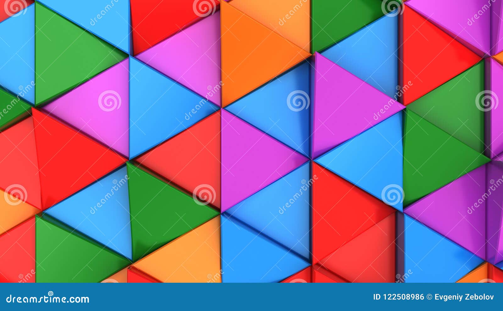 Pattern of Green, Red, Purple and Blue Triangle Prisms Stock ...