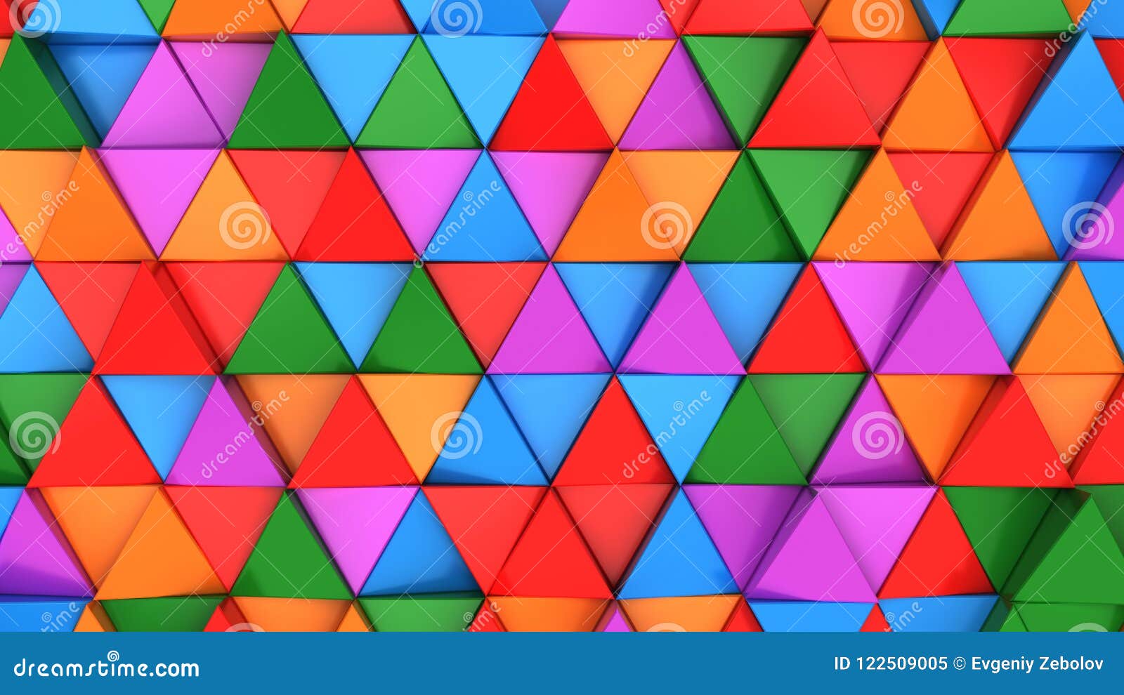 Pattern of Green, Red, Purple and Blue Triangle Prisms Stock ...