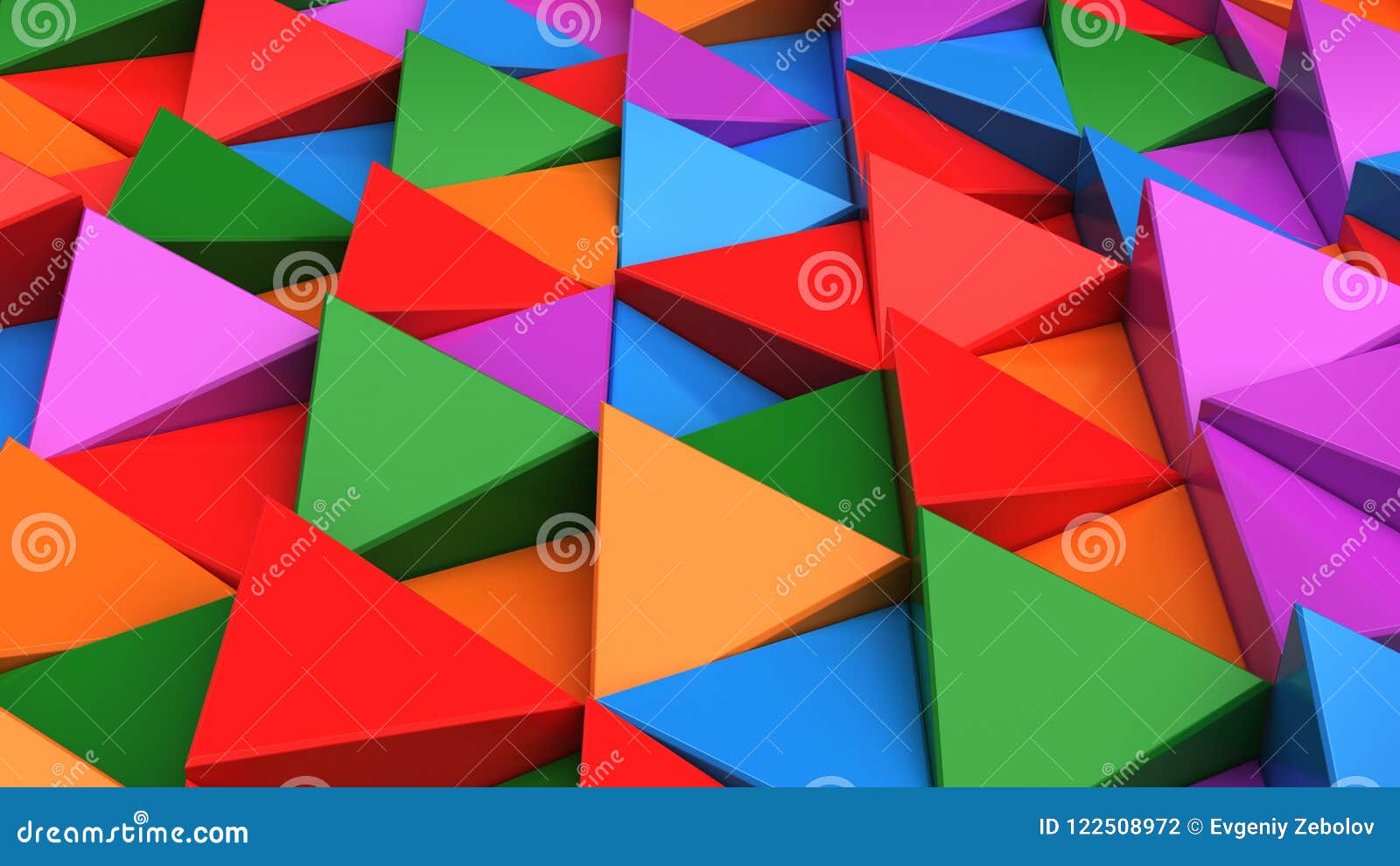 Pattern of Green, Red, Purple and Blue Triangle Prisms Stock ...