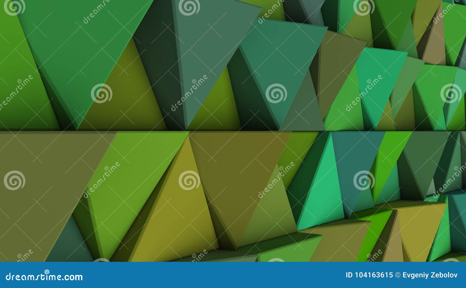 Pattern of Green Triangle Prisms Stock Illustration - Illustration of ...