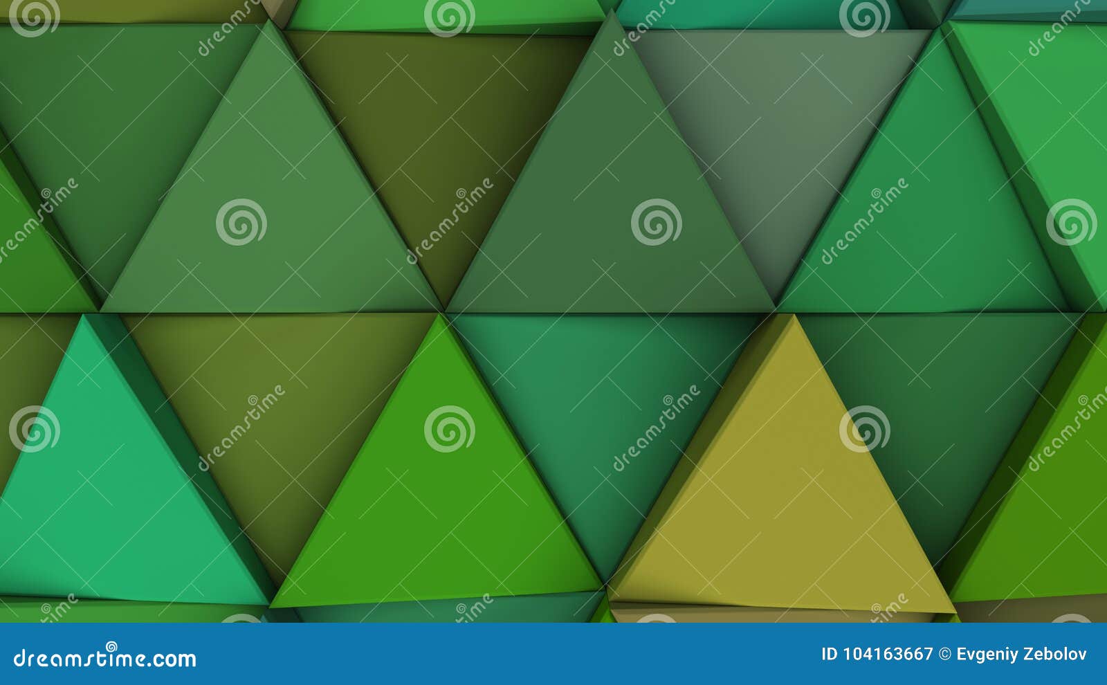 Pattern of Green Triangle Prisms Stock Illustration - Illustration of ...