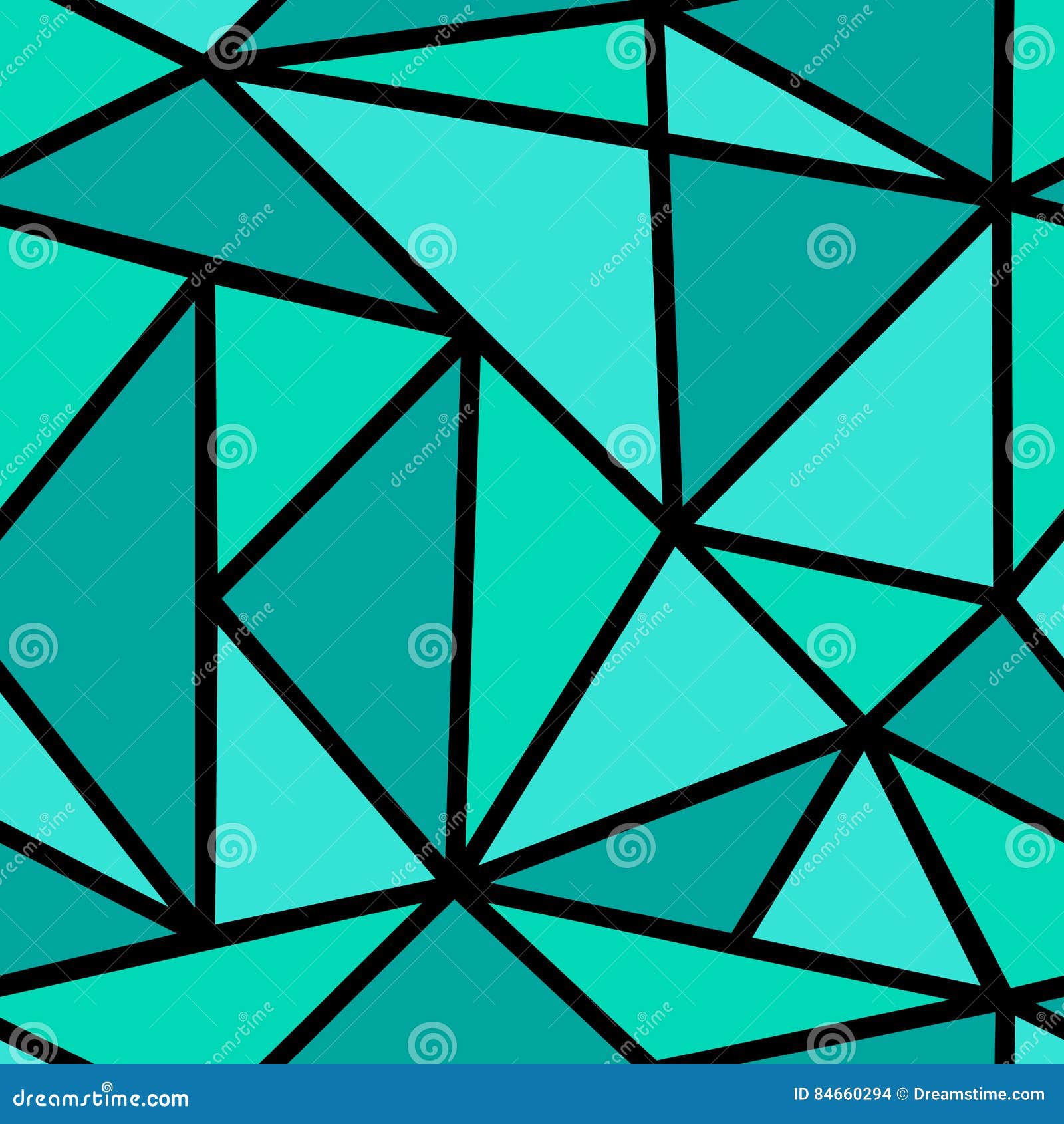 Pattern with Green Triangle Stock Vector - Illustration of mosaic ...