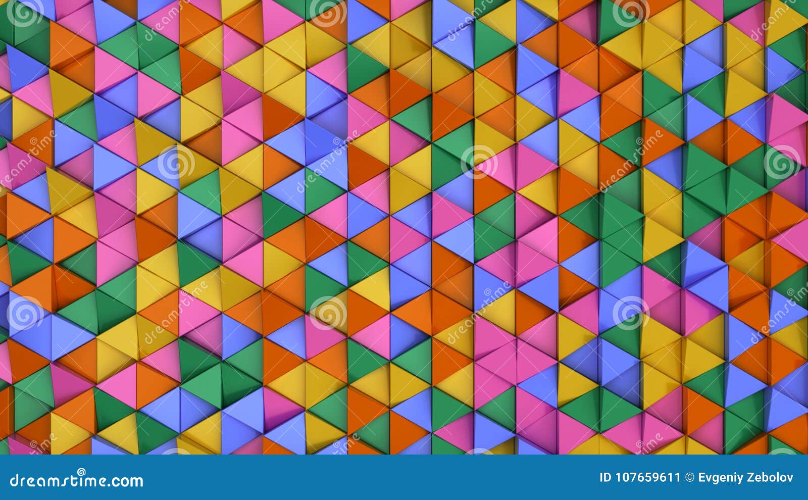 Pattern of Green, Yellow, Brown and Blue Triangle Prisms Stock ...