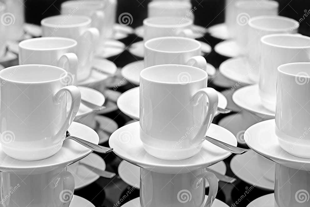 Pattern a Group of Empty White Cups Stock Photo - Image of arranging ...